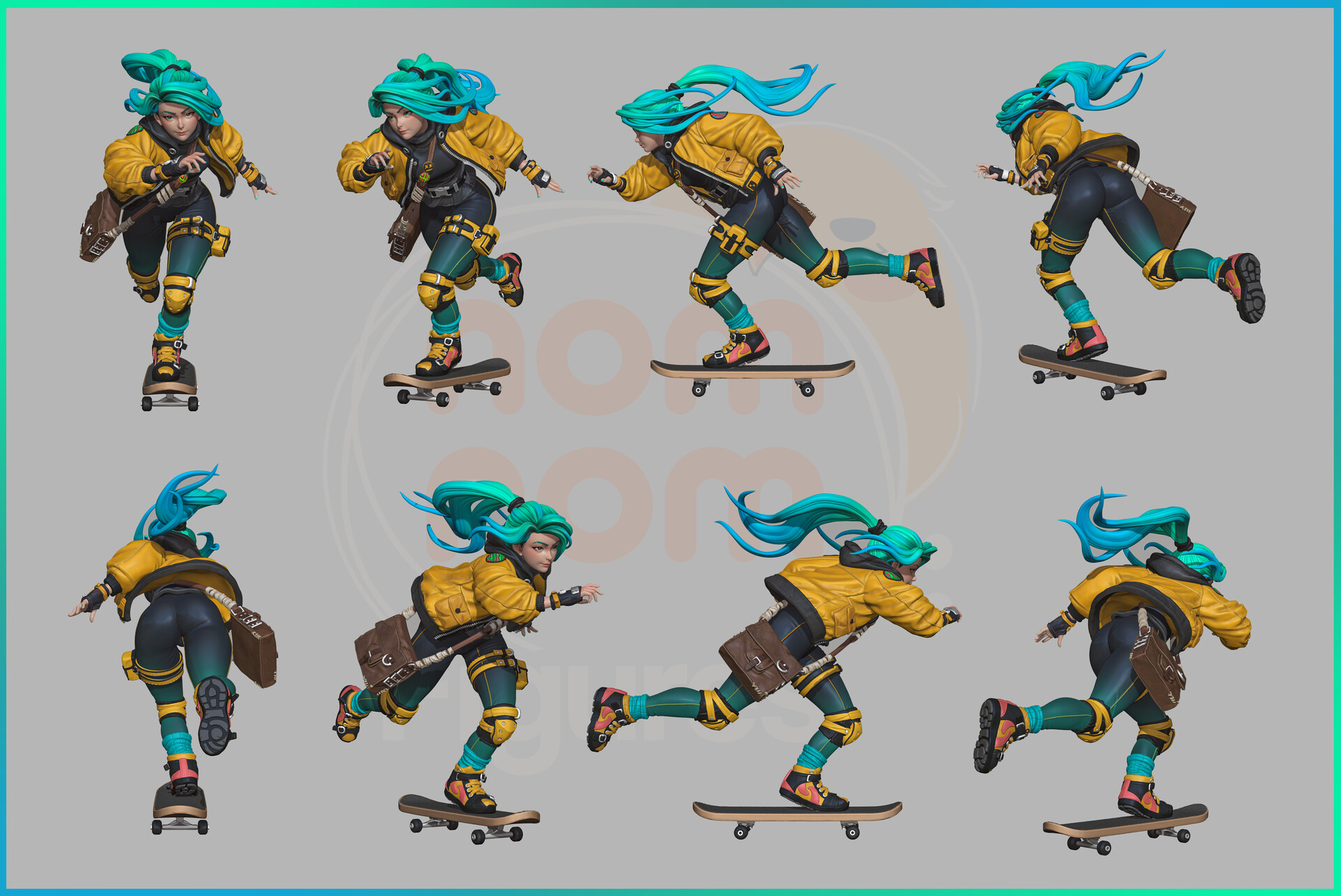 NomNom Figures - Slink - The Skater Girl - NomNom Original