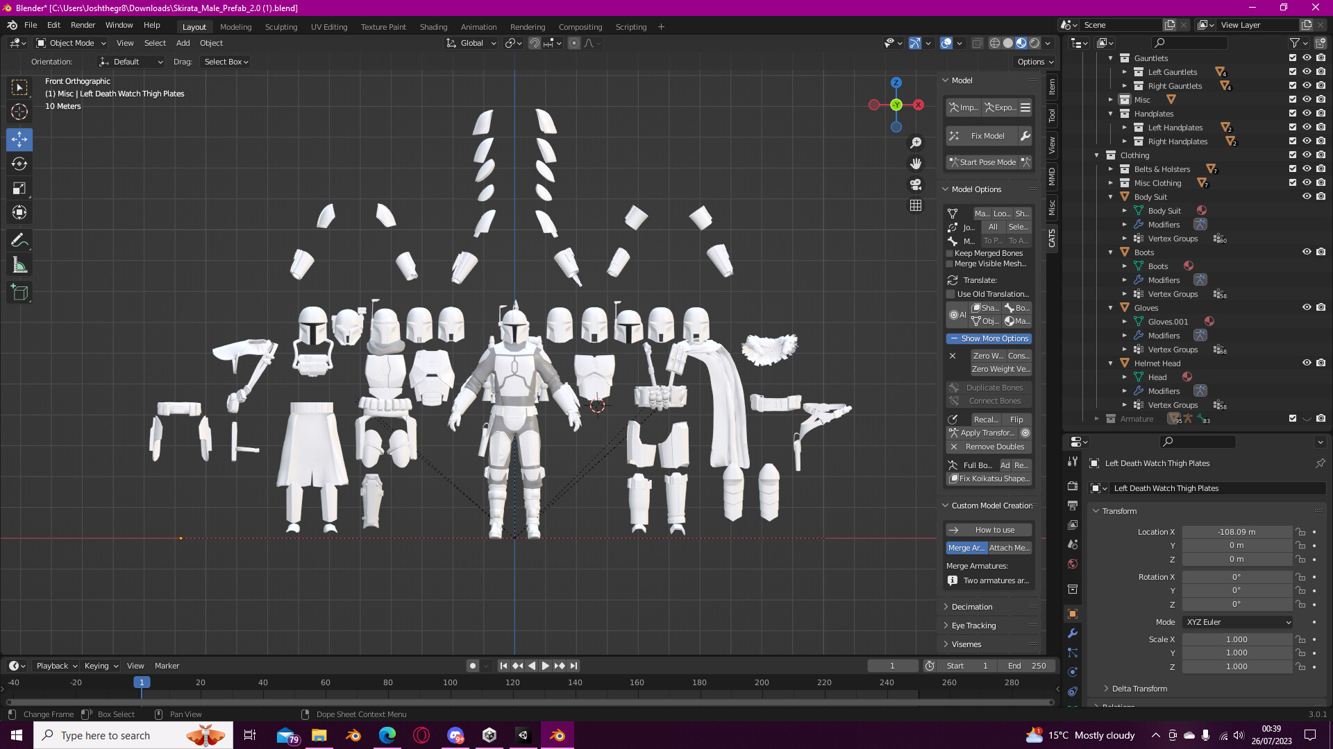 ArtStation - My process of character creation Using my 3D models placed into a master FBX file