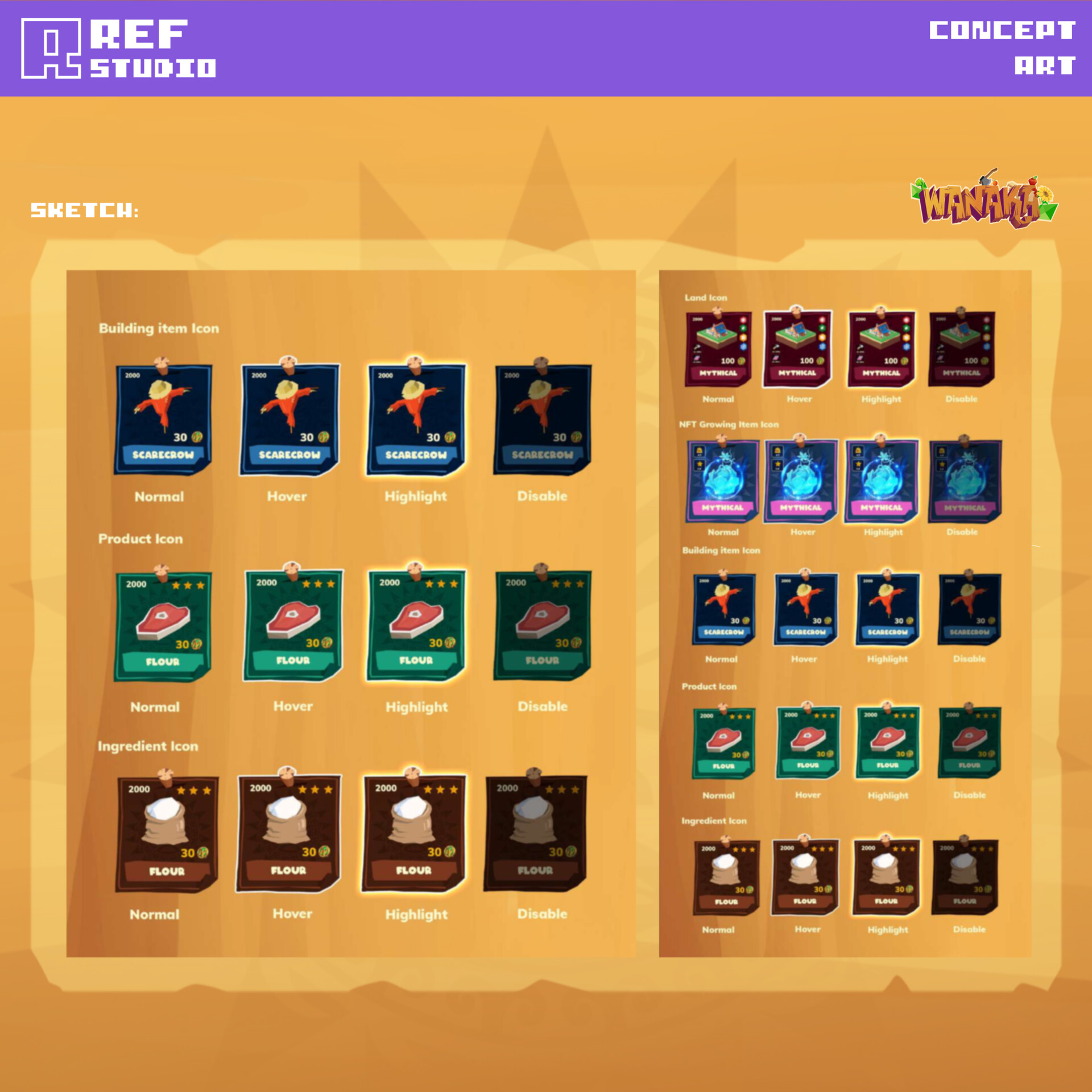 ArtStation - UX/UI Items In Game Wanaka