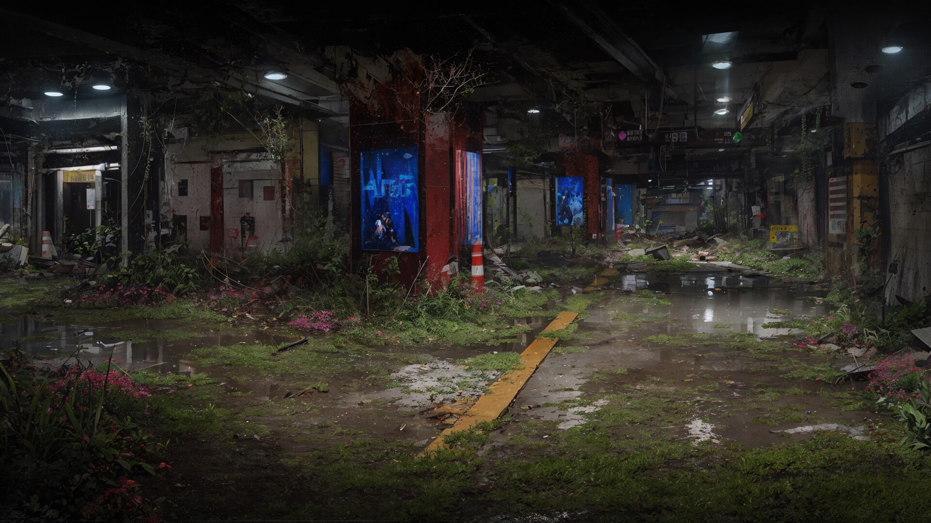 DB Kim - Apocalypse destroyed subway platform