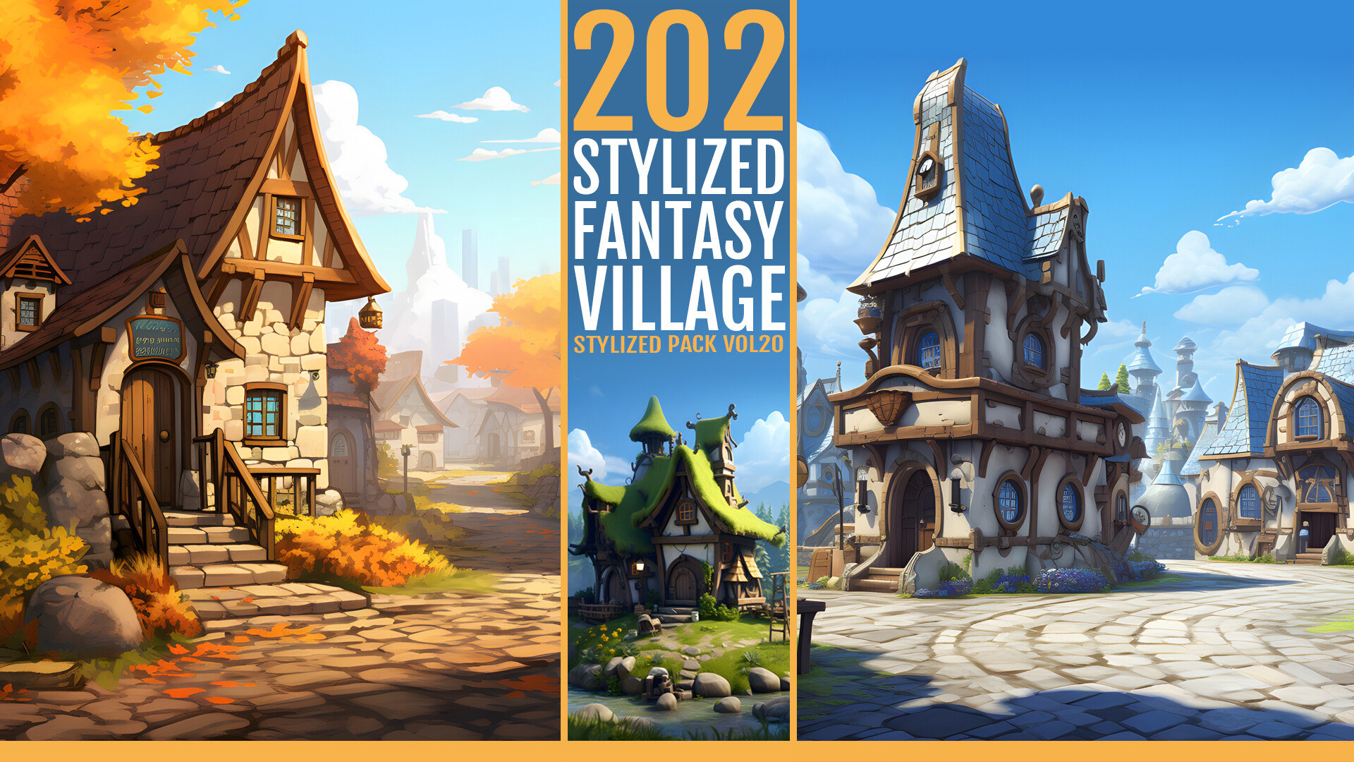 Artificial Dimension - 202 Stylized Fantasy Village VOL20