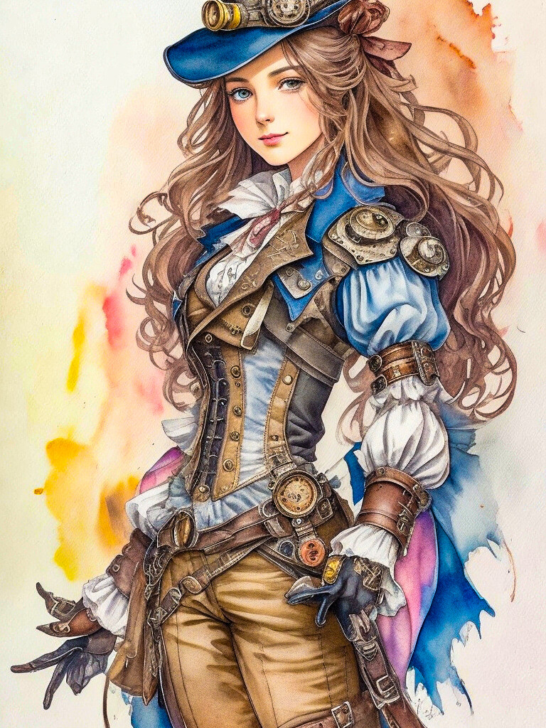 ArtStation - steampunk girl vintage dynamic Attractive