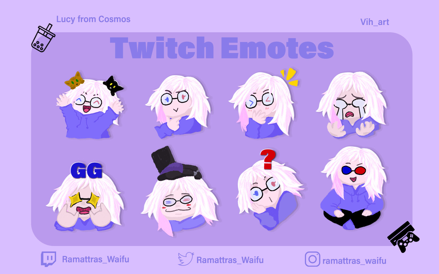 ArtStation - Twitch Emote to Lucy from Cosmos
