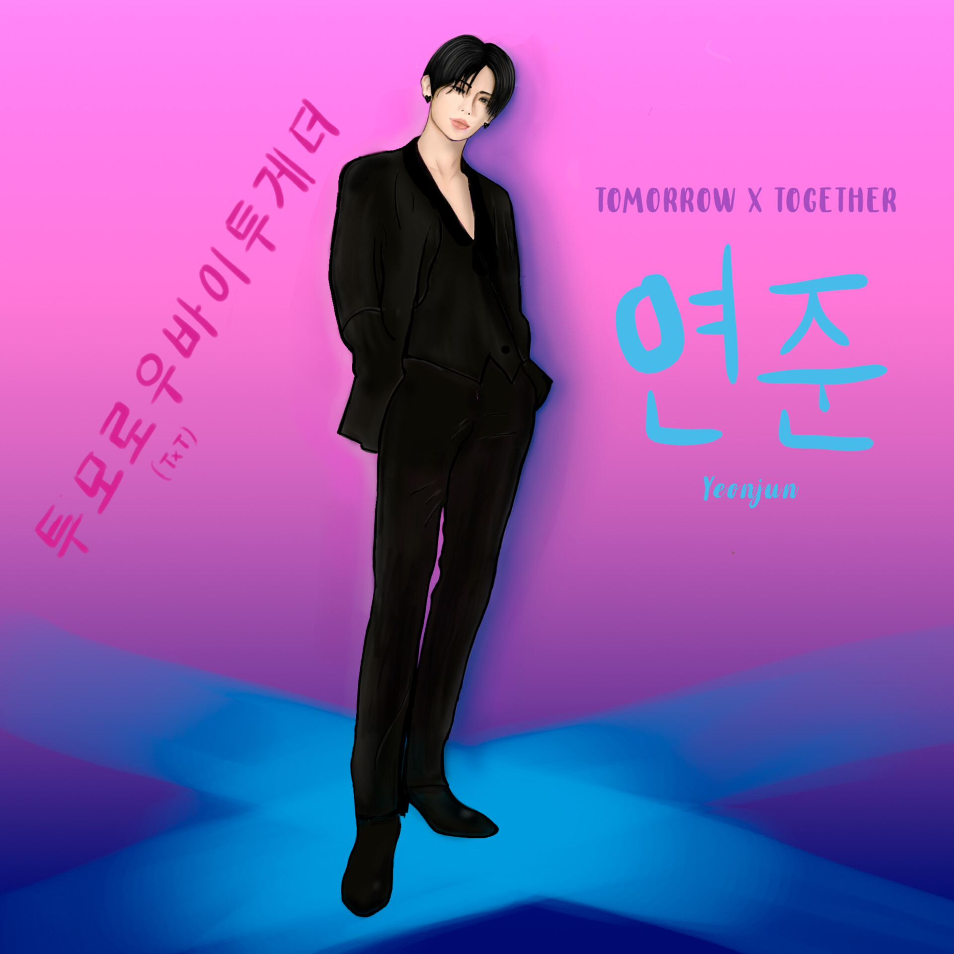 ArtStation - Fanart of YEONJUN TOMORROW x TOGETHER. Made in Photoshop