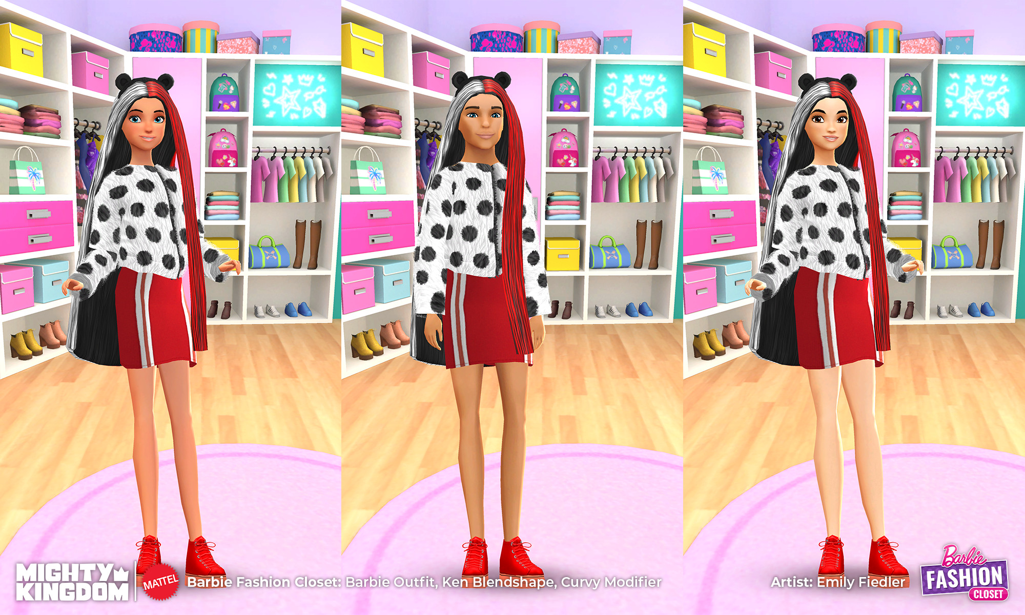 Emily Fiedler | 3D Portfolio - Cutie Panda Doll | Barbie Fashion Closet