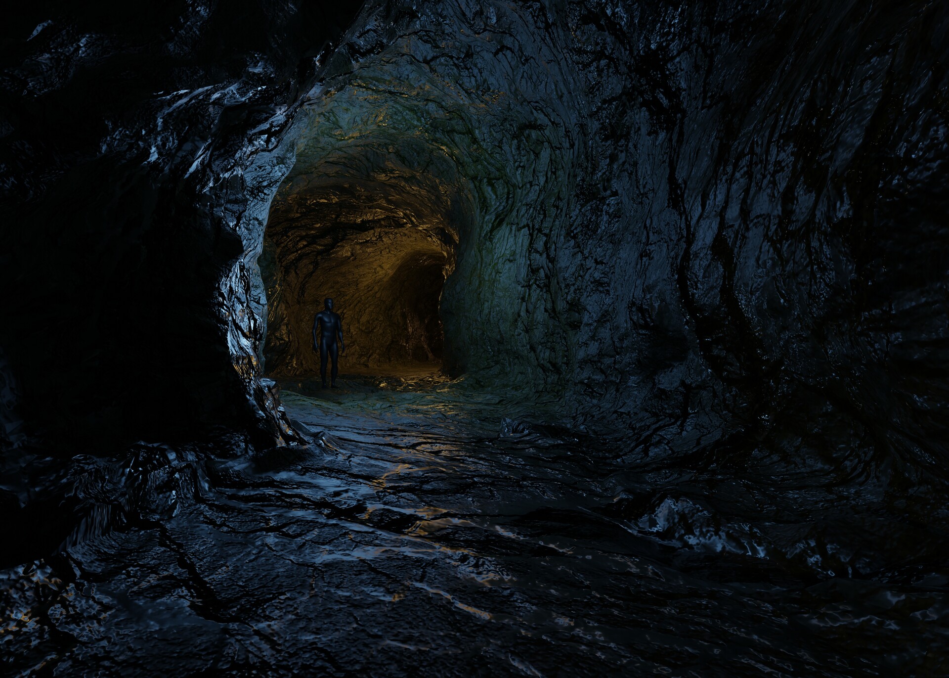ArtStation - Cave with tunnel