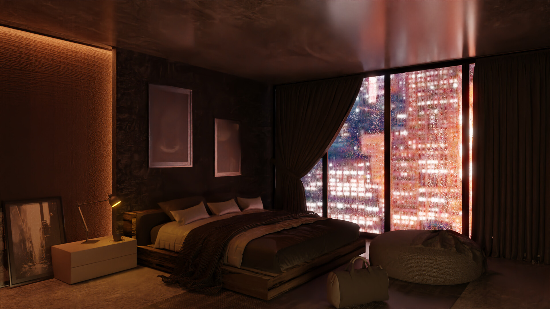 ArtStation - Bedroom Interior Design Render