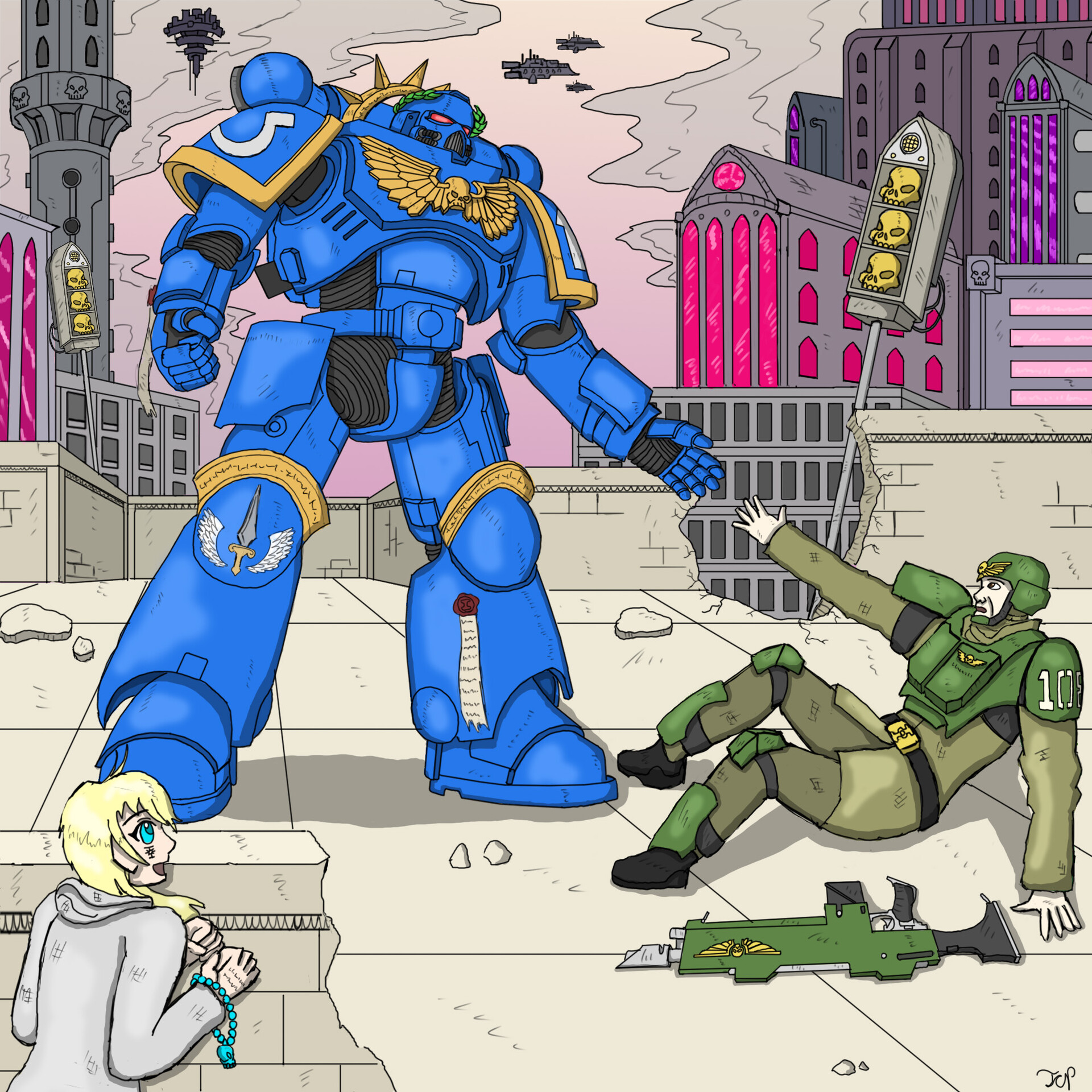 ArtStation - 40k: Grimbright versus Grimdarkest