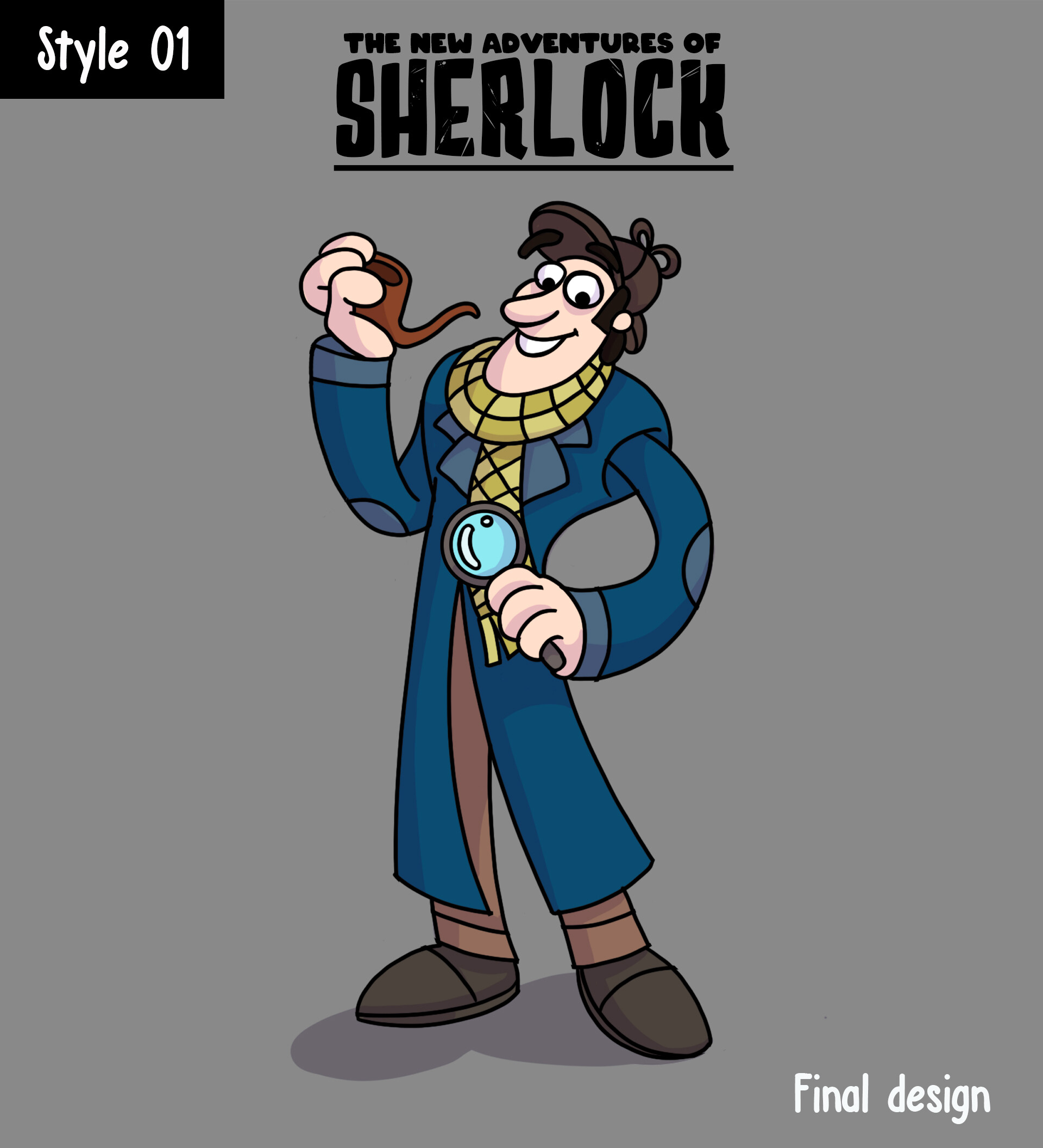 Carlos Simbaqueva - Sherlock Holmes - Character Design 2d/3d style