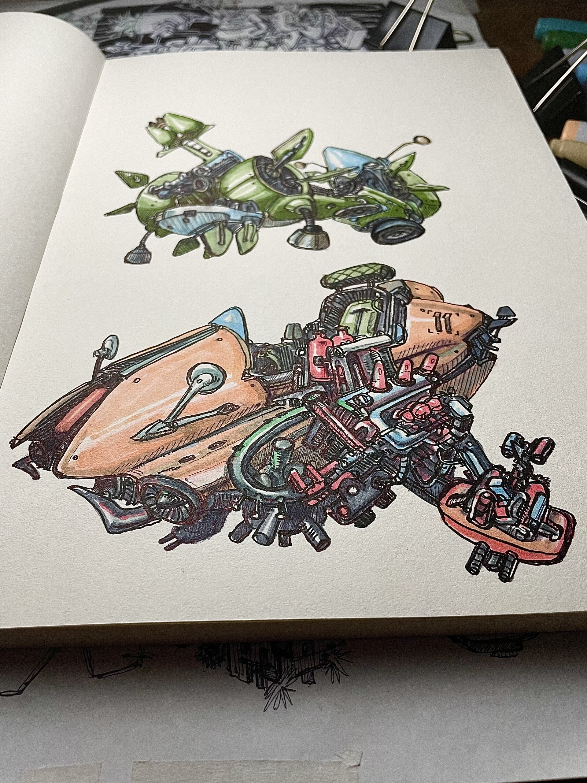 ArtStation - Drawing SciFi Vehicles from Imagination | no ai | Copic ...