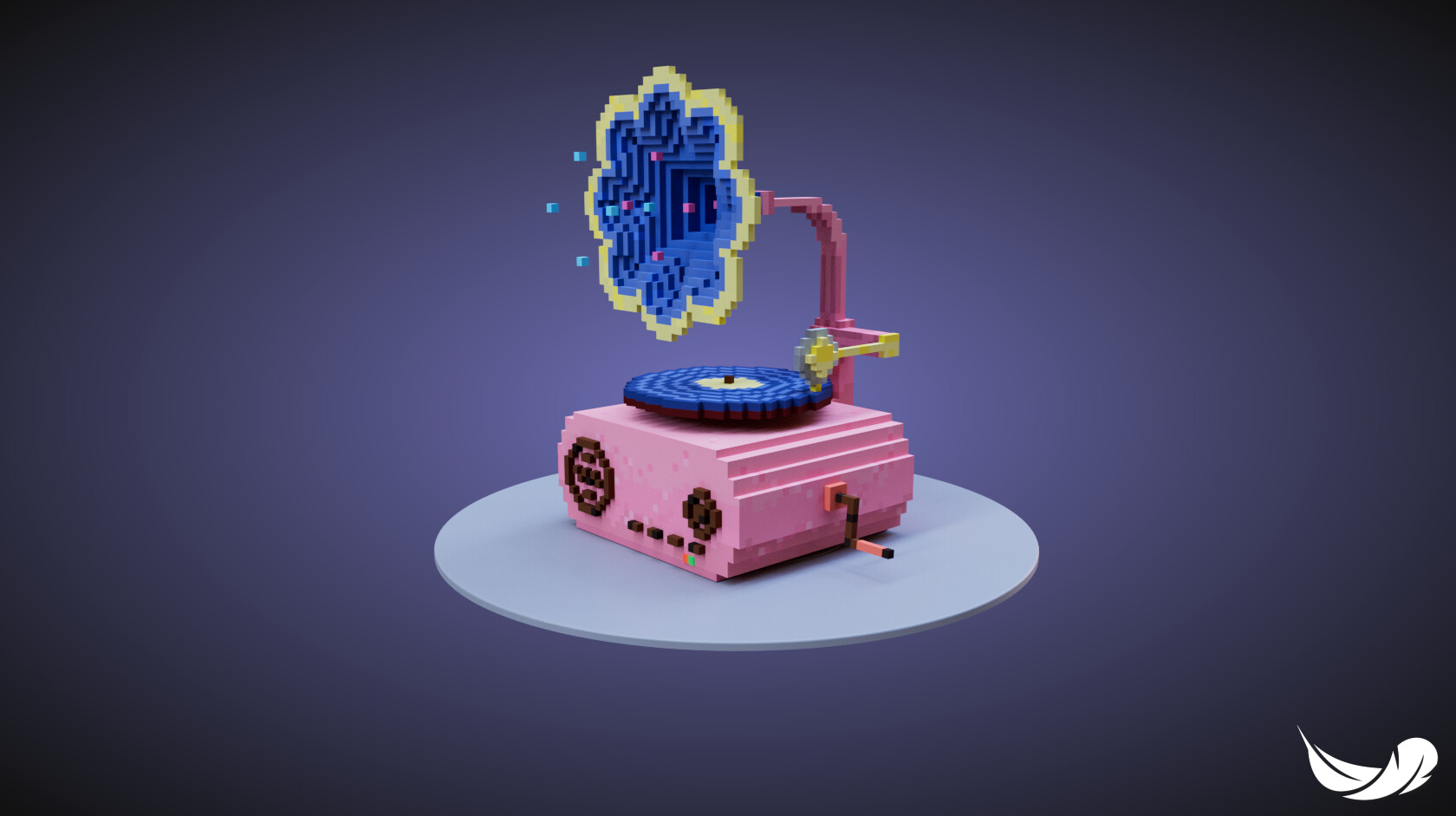 ArtStation - Gromofon - Patefon (Voxsel Props)