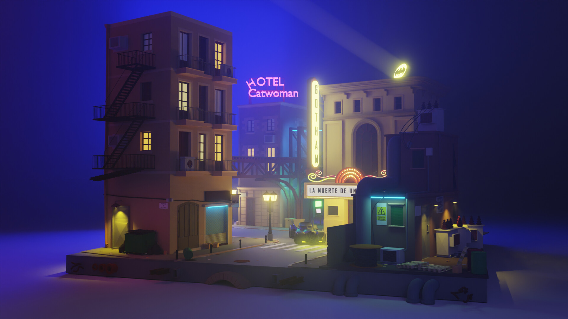 ArtStation - Gotham City Diorama