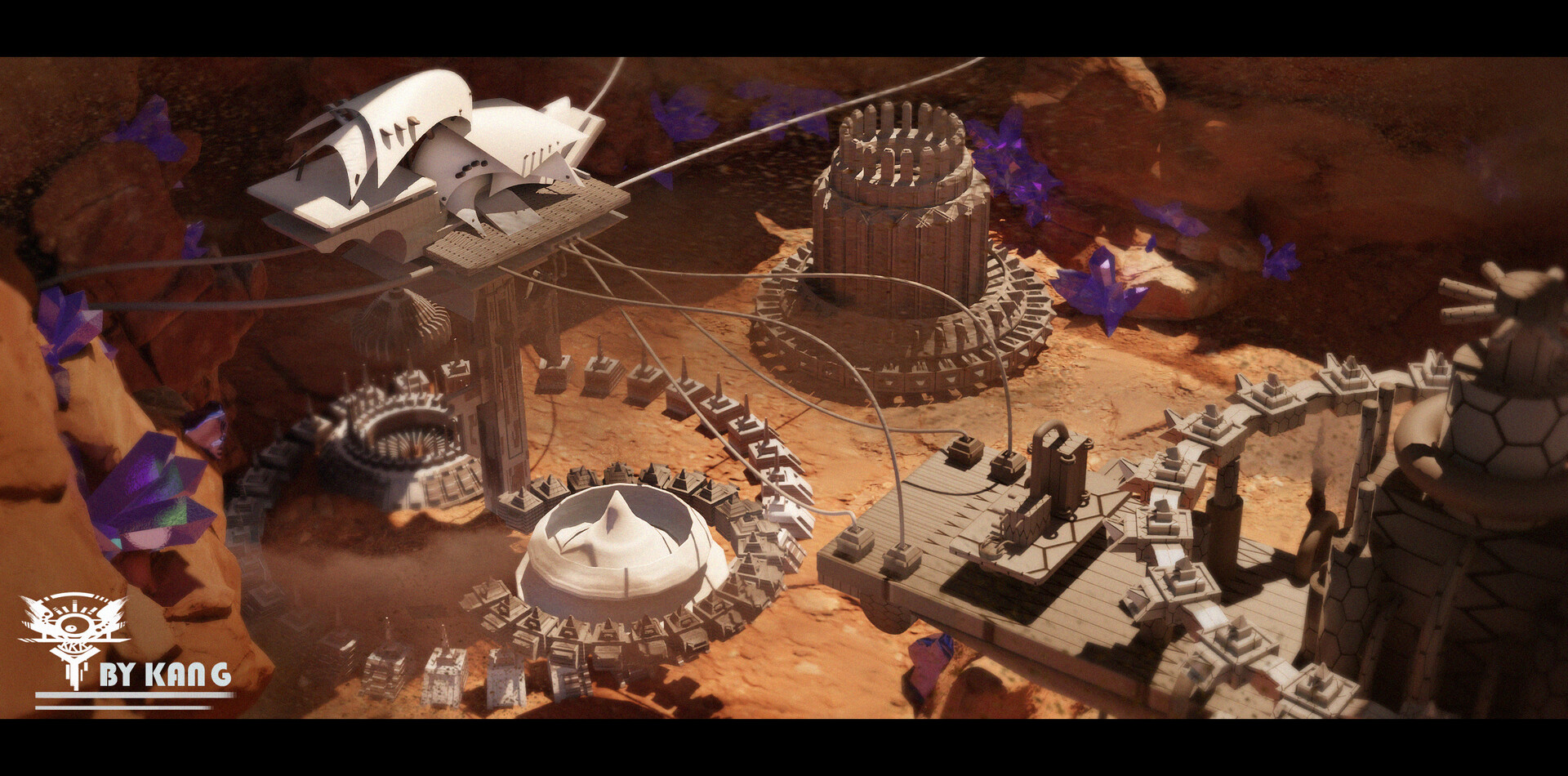 ArtStation - Mars mine base 火星矿场基地