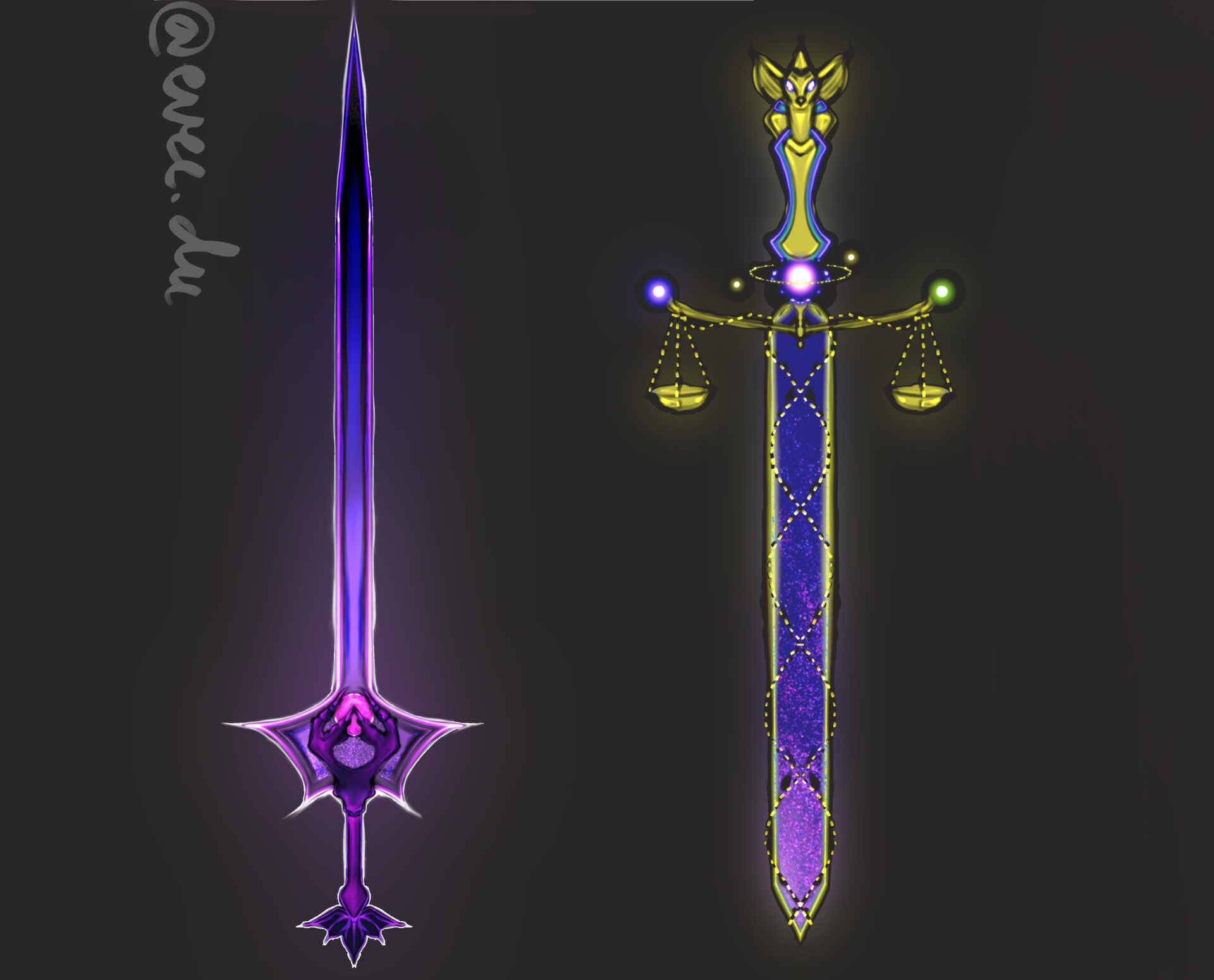 ArtStation - Demonic swords-beast claw and Anubis law
