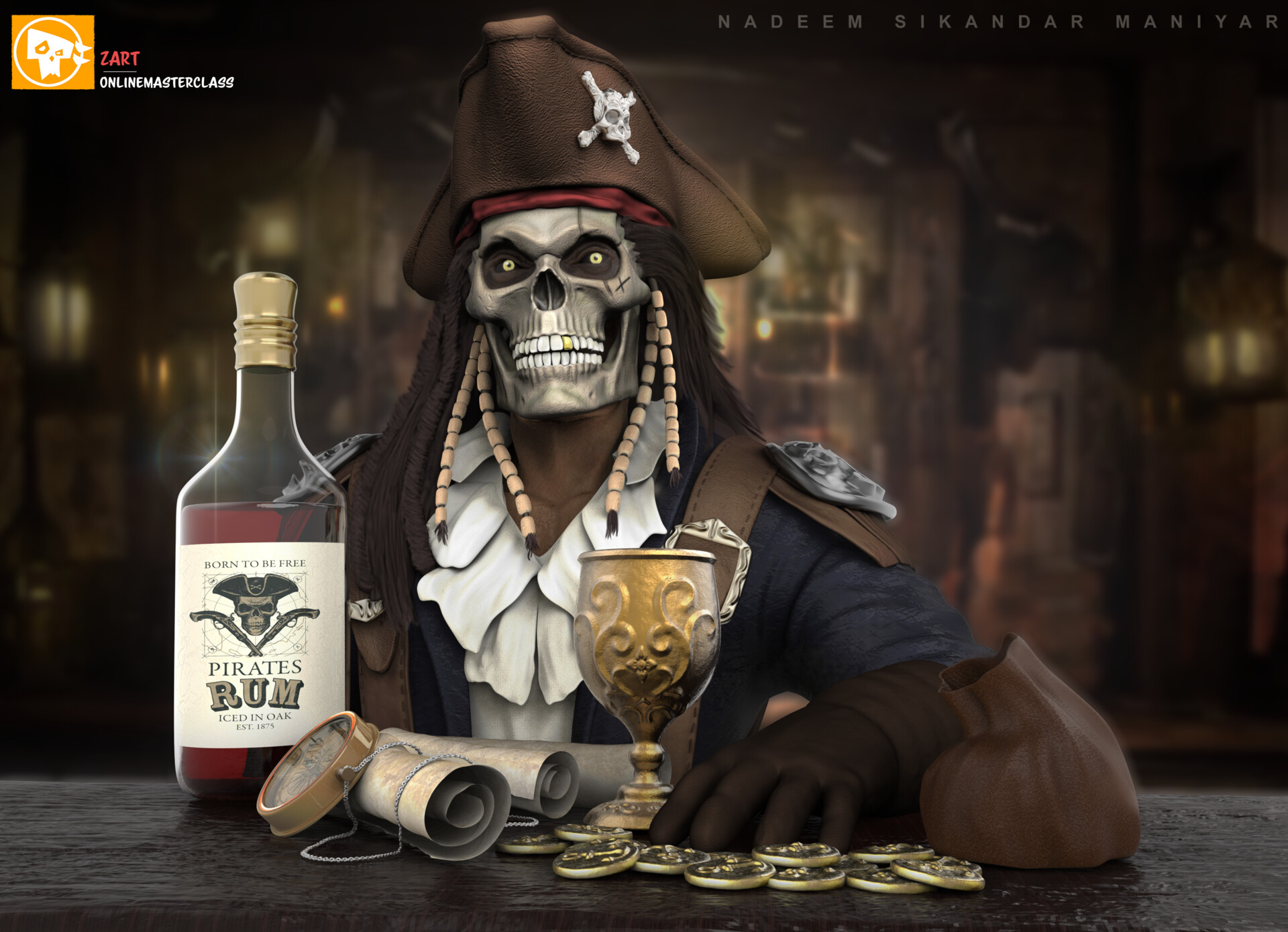 ArtStation - Skull Pirate