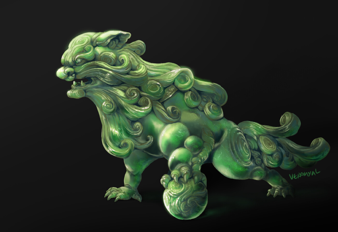 ArtStation - Jade Guardian Lion