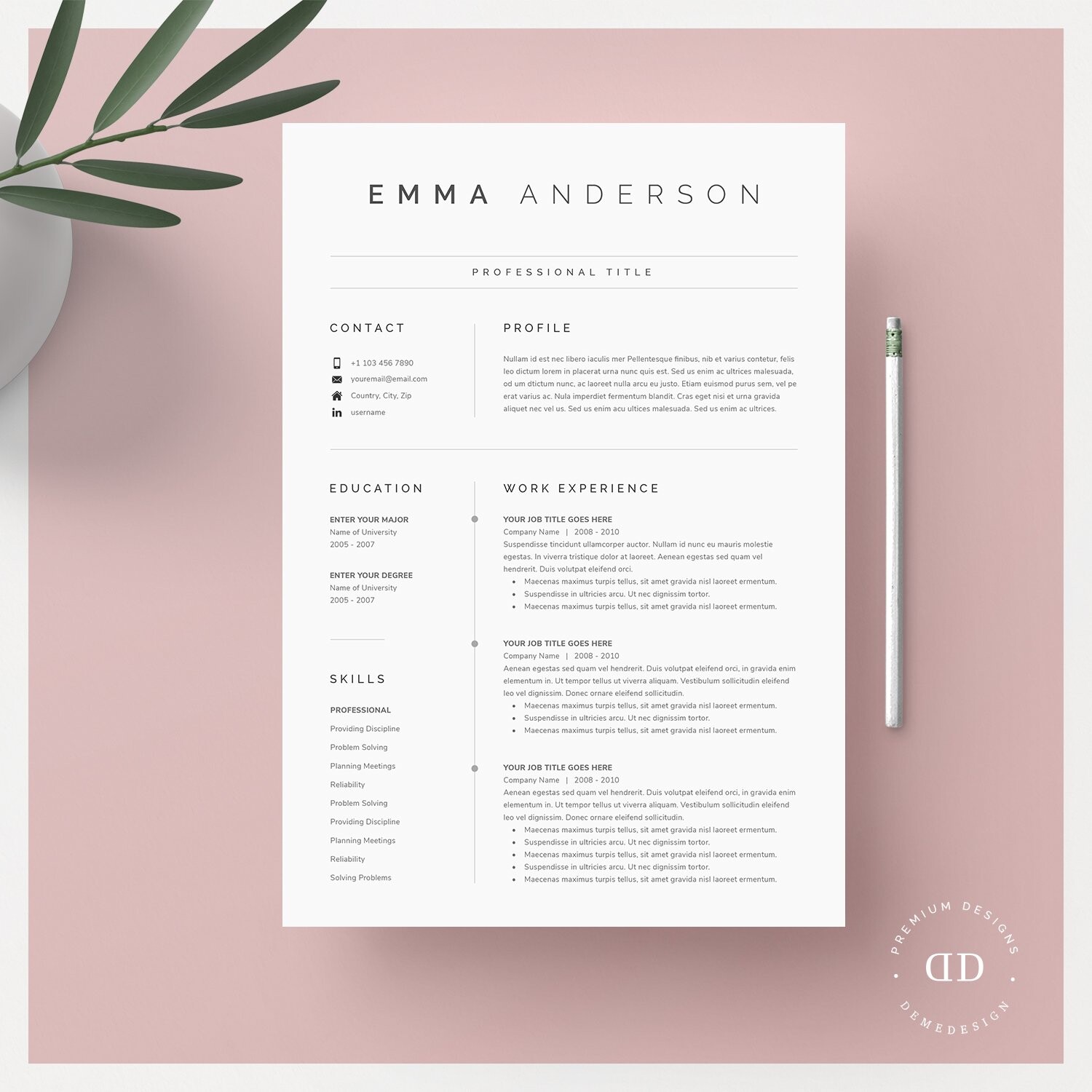 ArtStation - Word Resume Cover Letter