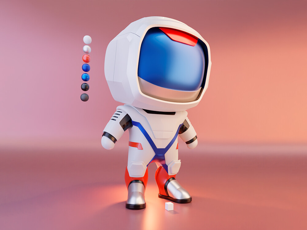 ArtStation - Astronaut with jetpack exploring Mars...