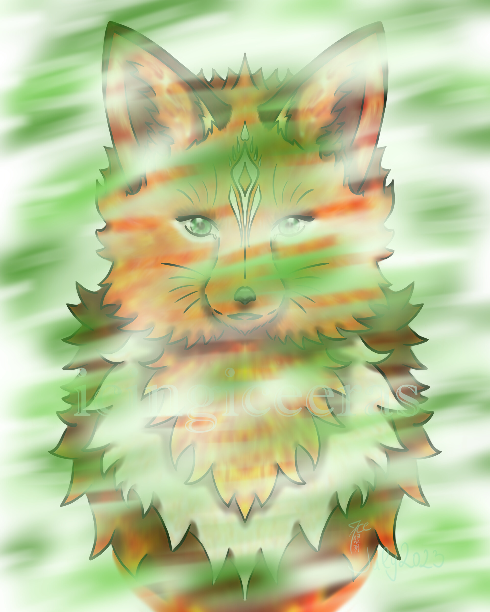 ArtStation - Fiery fox