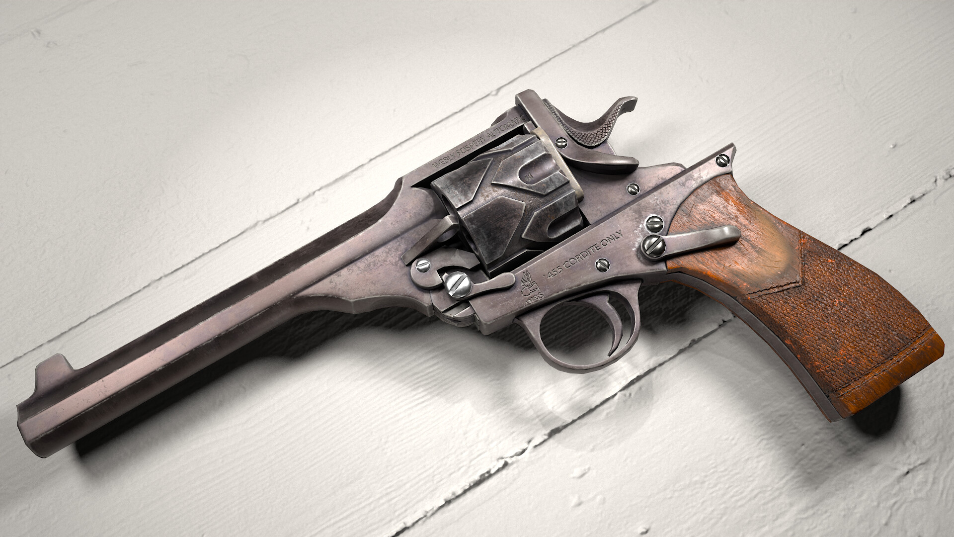 ArtStation - Webley Fosbery Automatic Revolver
