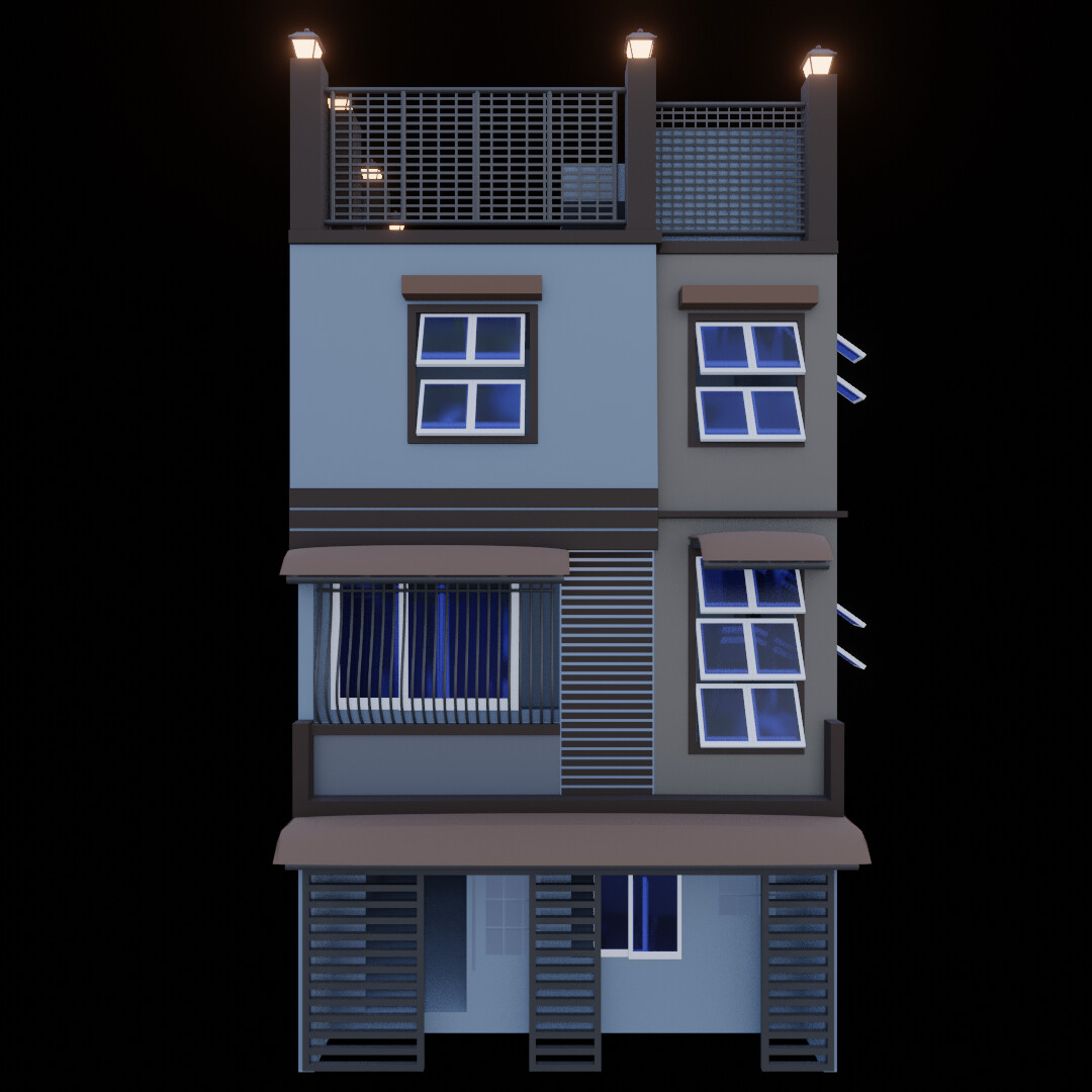 ArtStation - 3 Storey House ArhcViz
