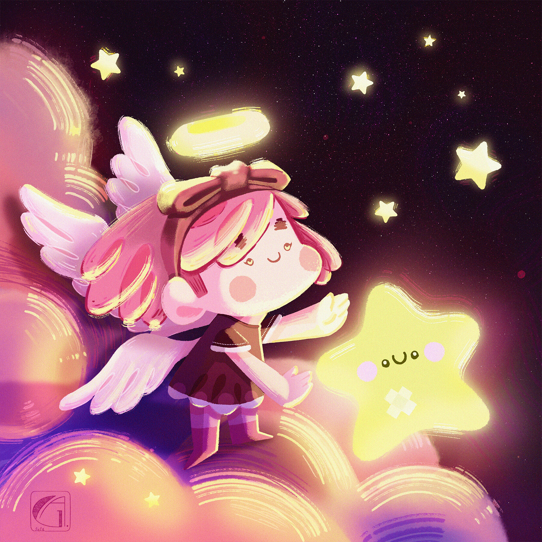 ArtStation - Angel healer of stars