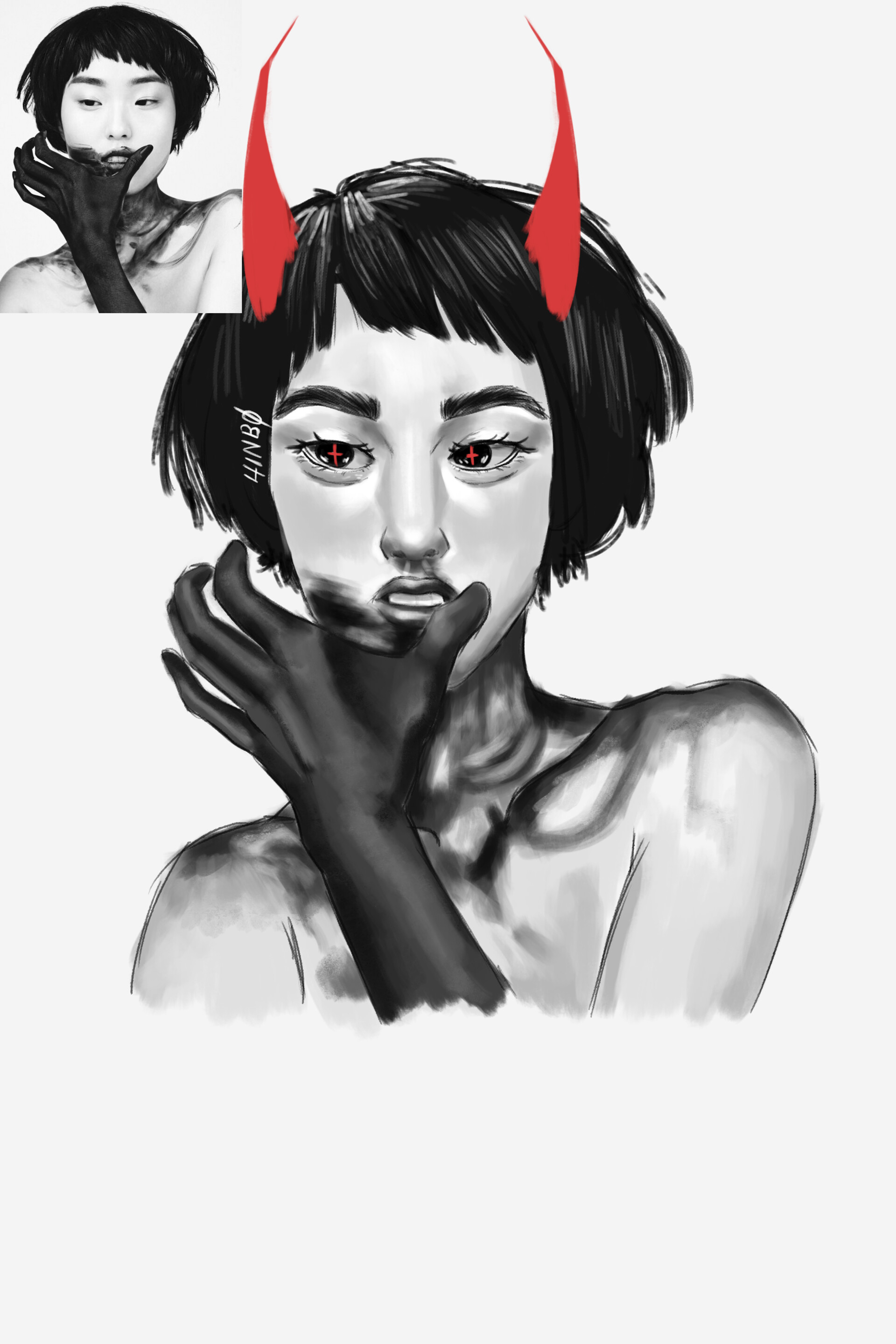 ArtStation - B&W Girl