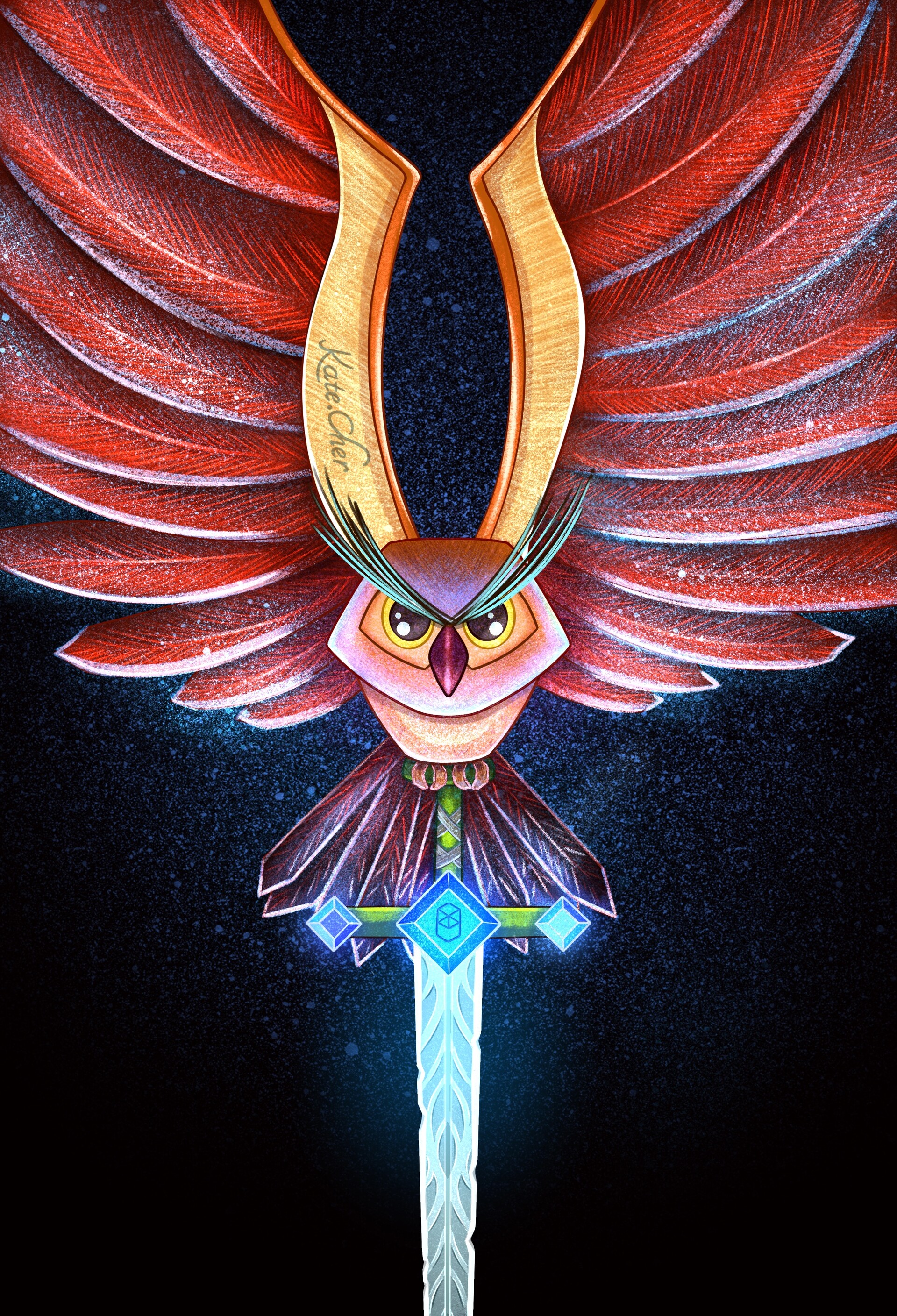 ArtStation - Totem animal Owl (NFT Collection)