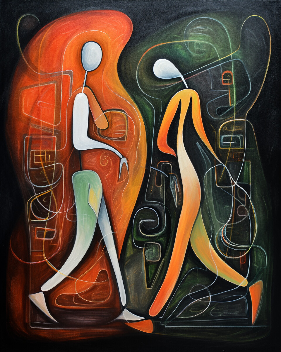 ArtStation - Abstract Active Couples with a Dark Background