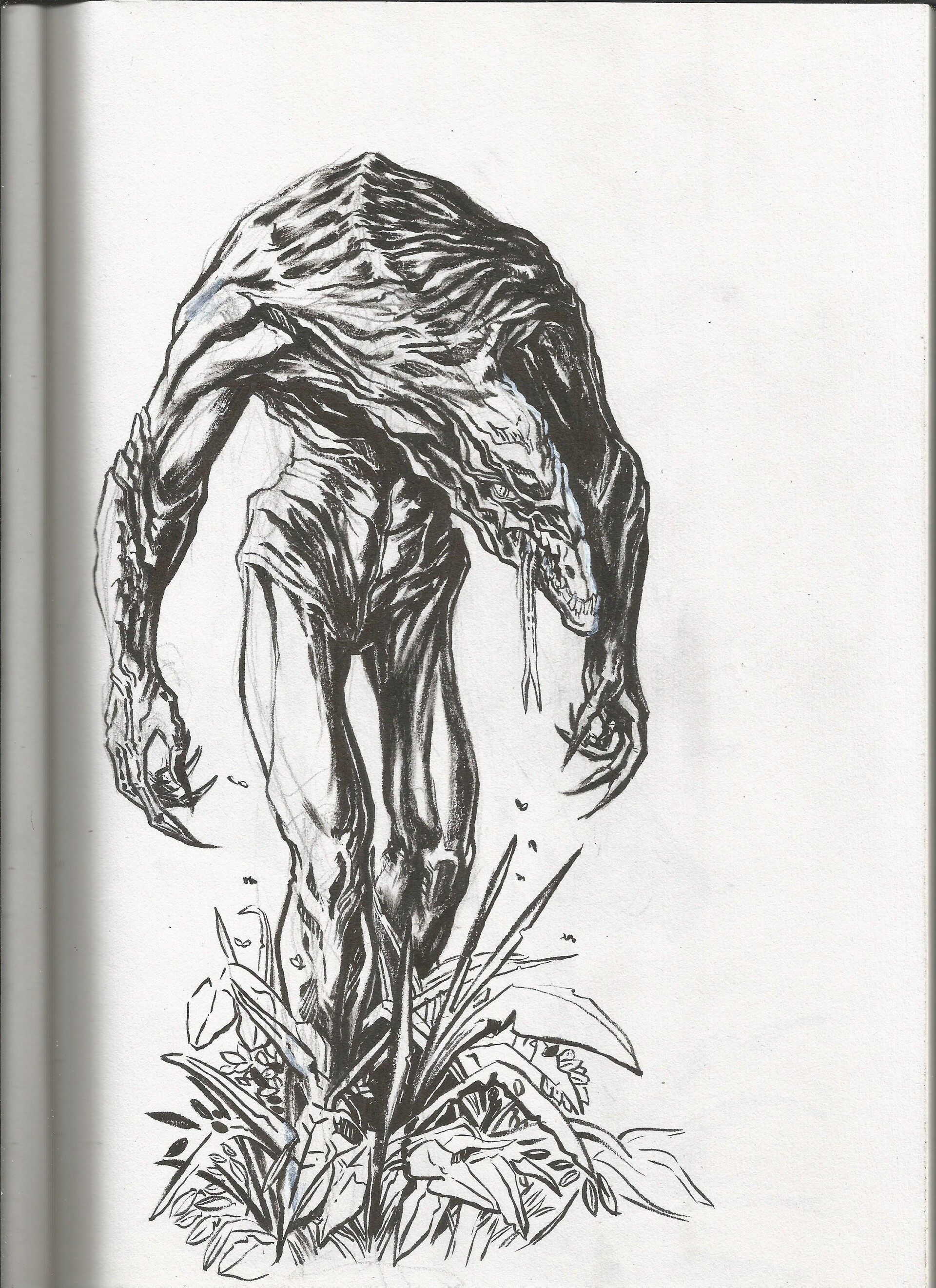 ArtStation - Diseño de personaje , tinta sobre papel