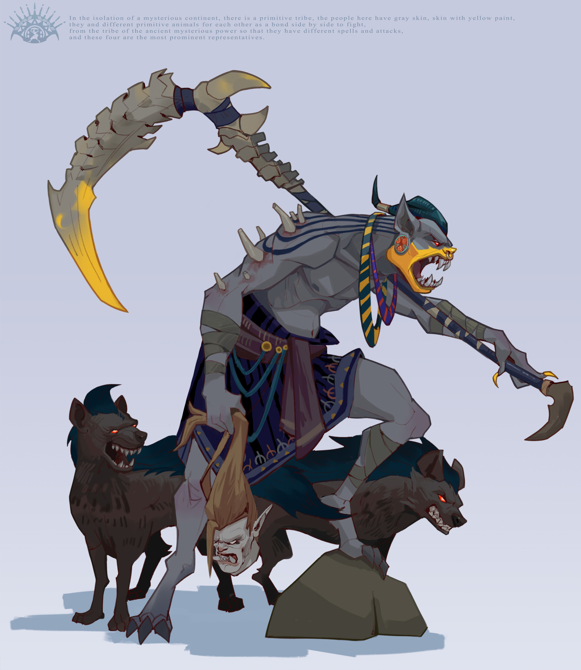 Z1D17 - Gray-skinned primitive tribes