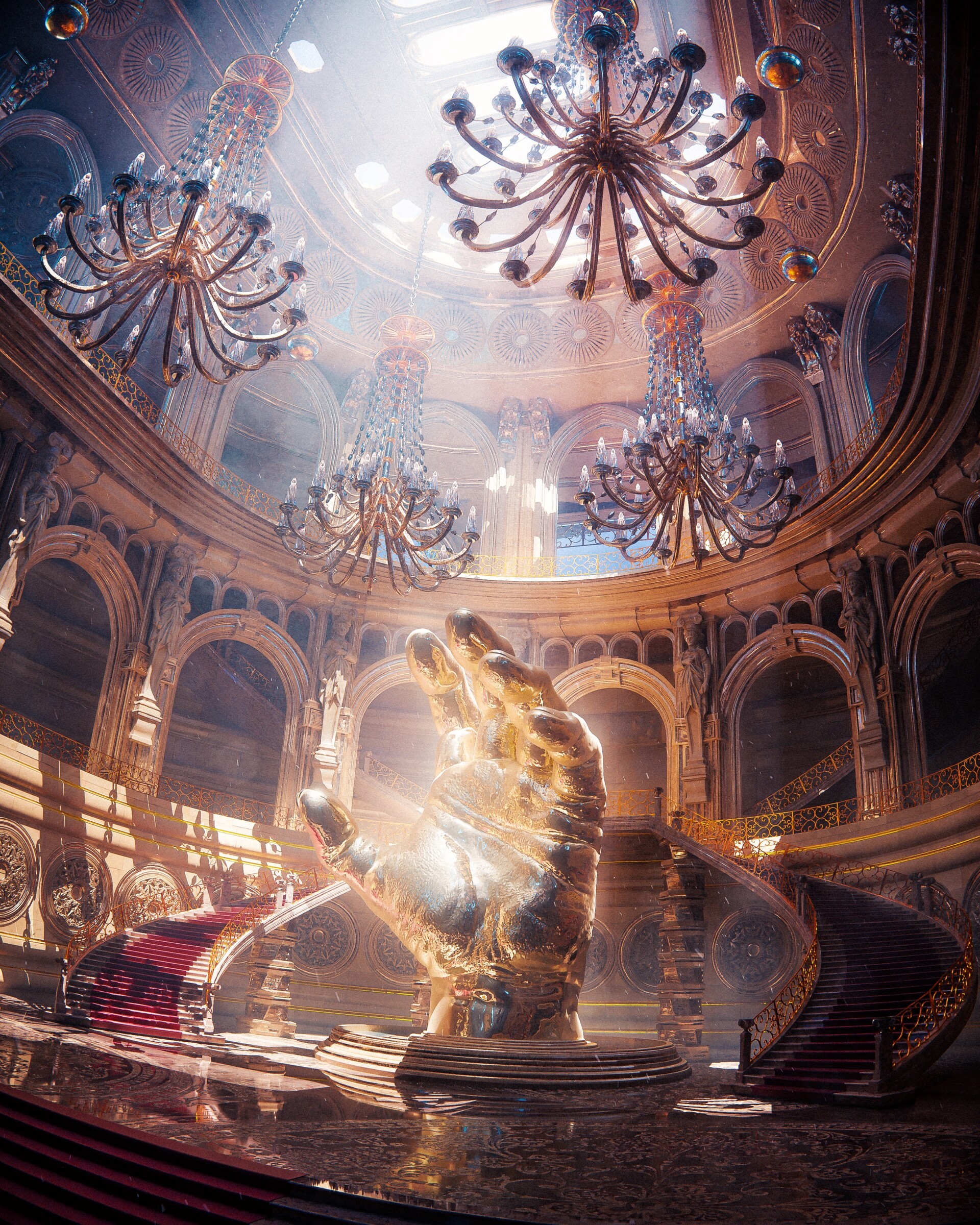 ArtStation - The Hall Of The Golden Hand