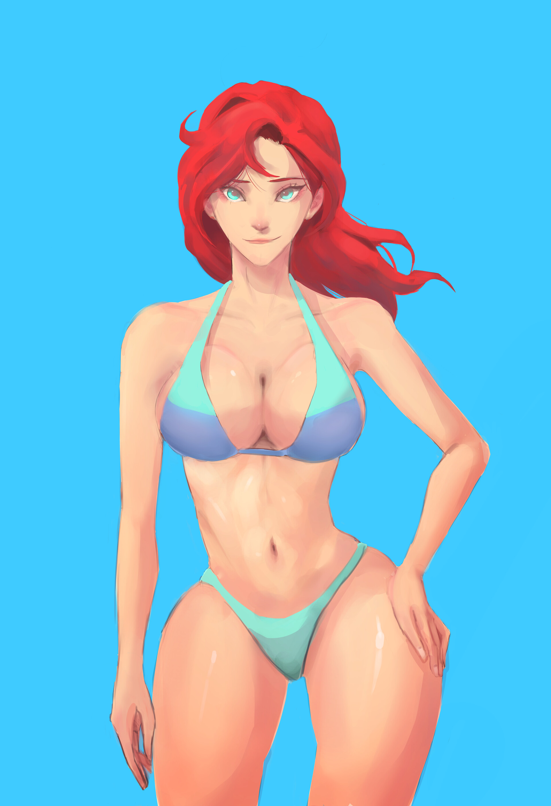 how to draw girl in bikini