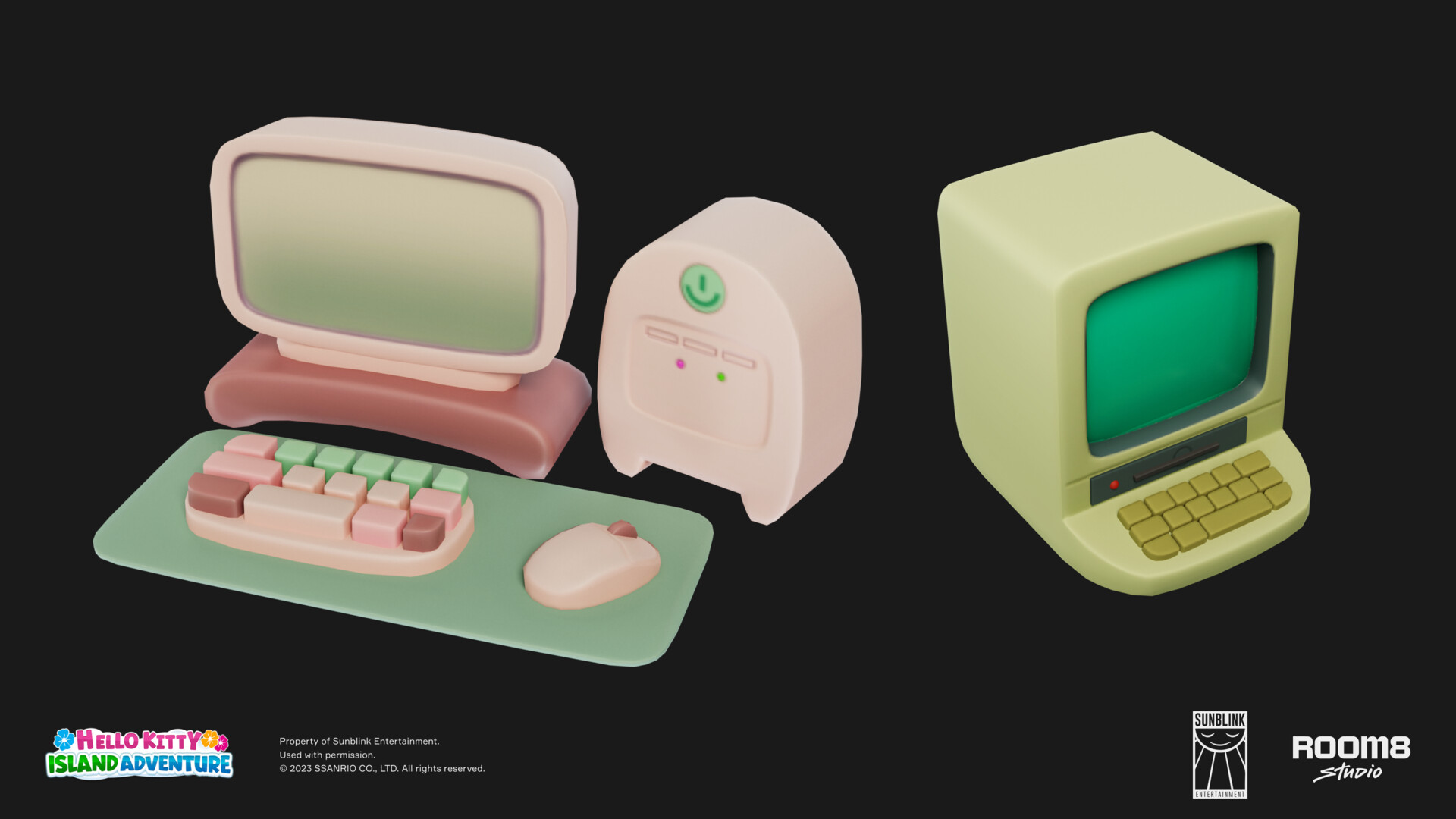 Room 8 Studio - Portfolio - Stylized Assets & Props (Hello Kitty ...