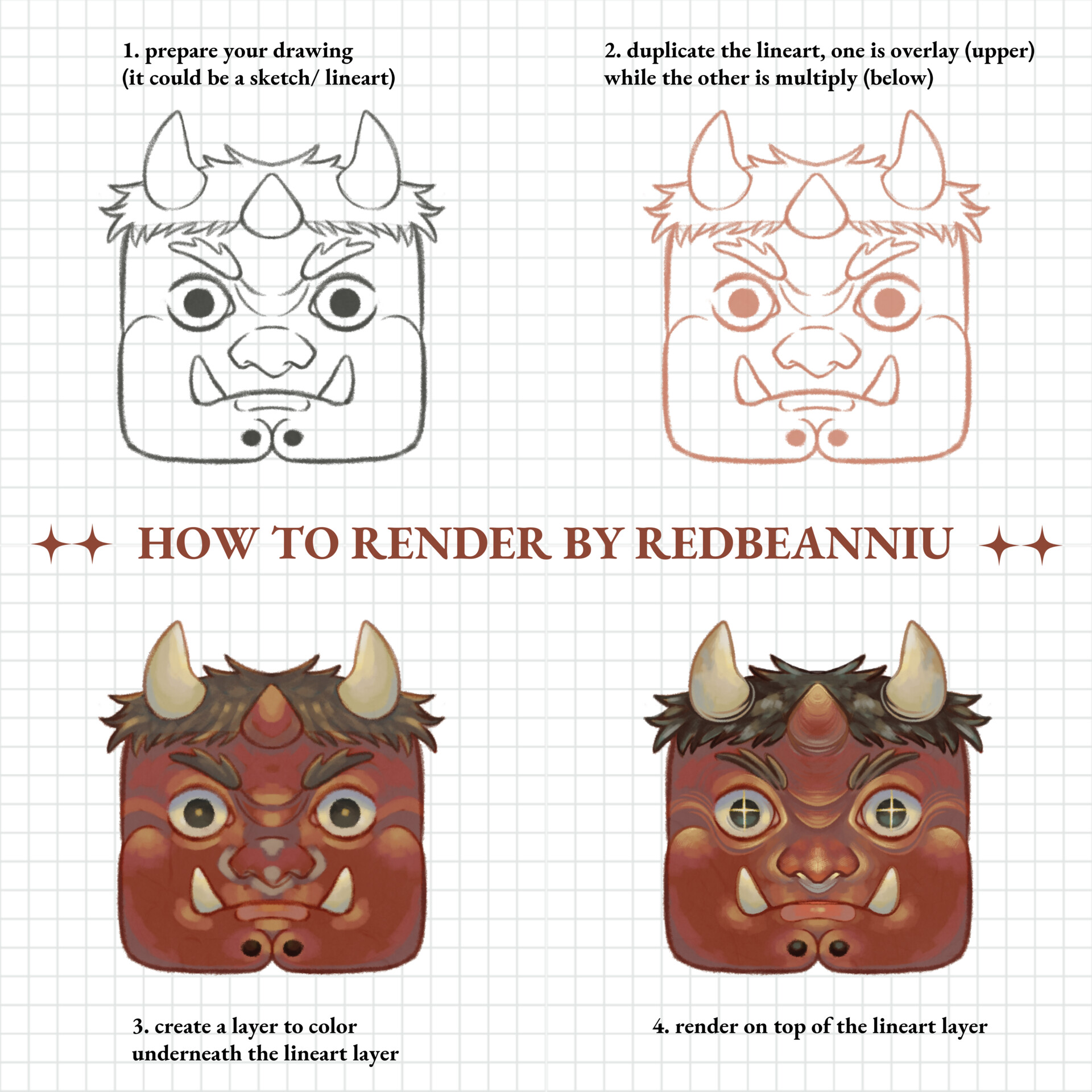 Setsubun Mask Template