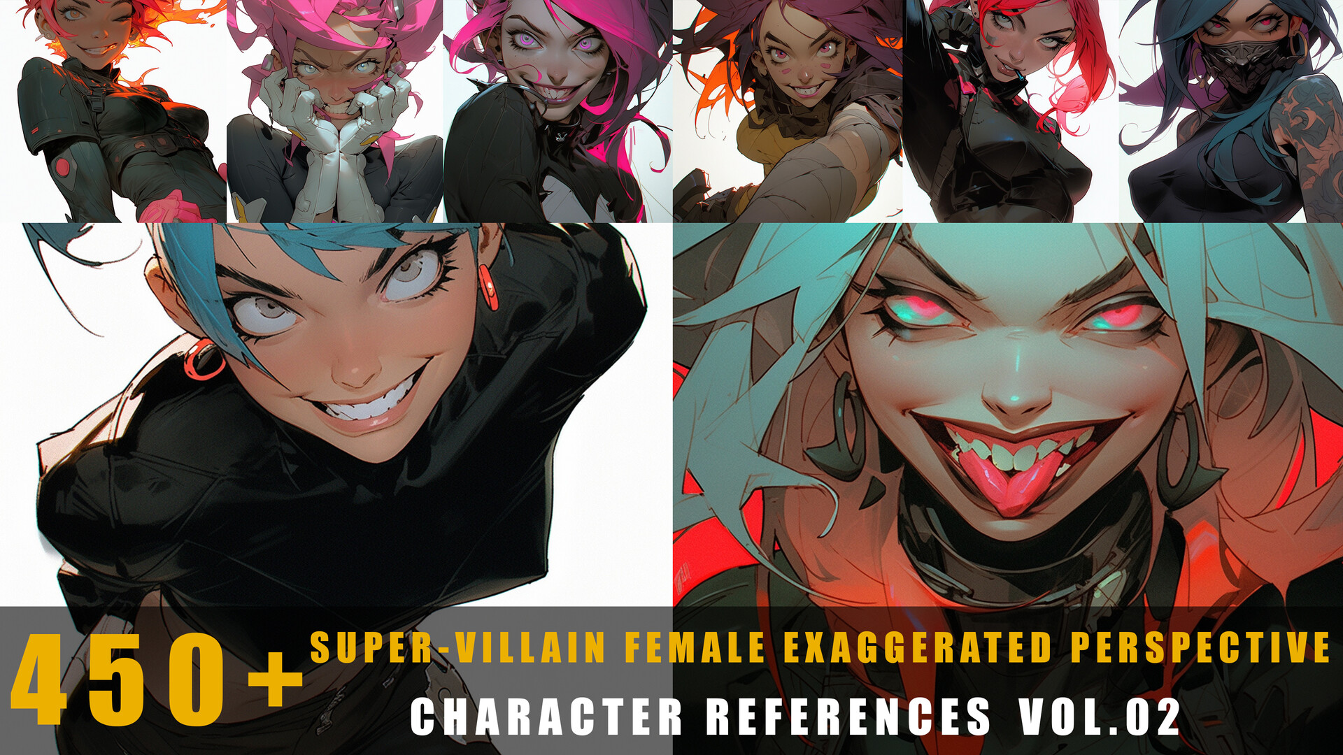 WaterLaw's Studio - 450+ Super-Villain Female Exaggerated Perspective ...