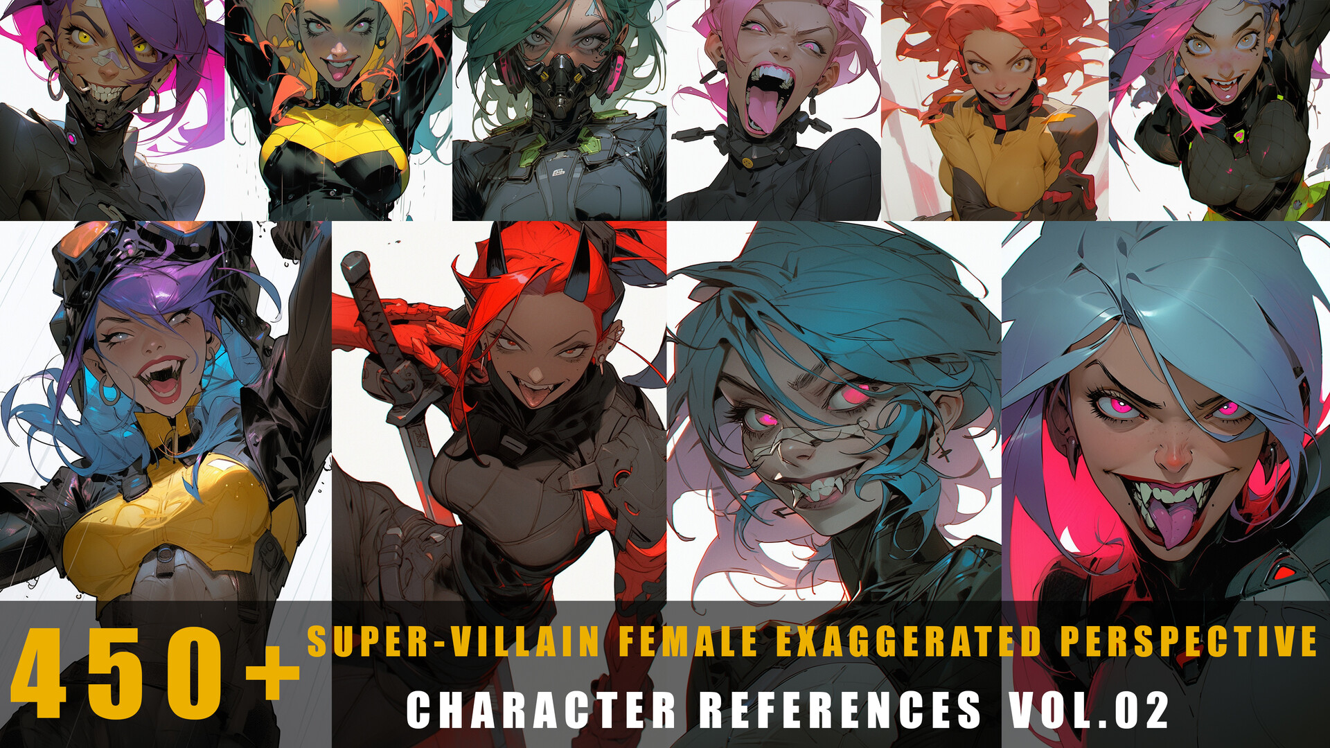 WaterLaw's Studio - 450+ Super-Villain Female Exaggerated Perspective ...