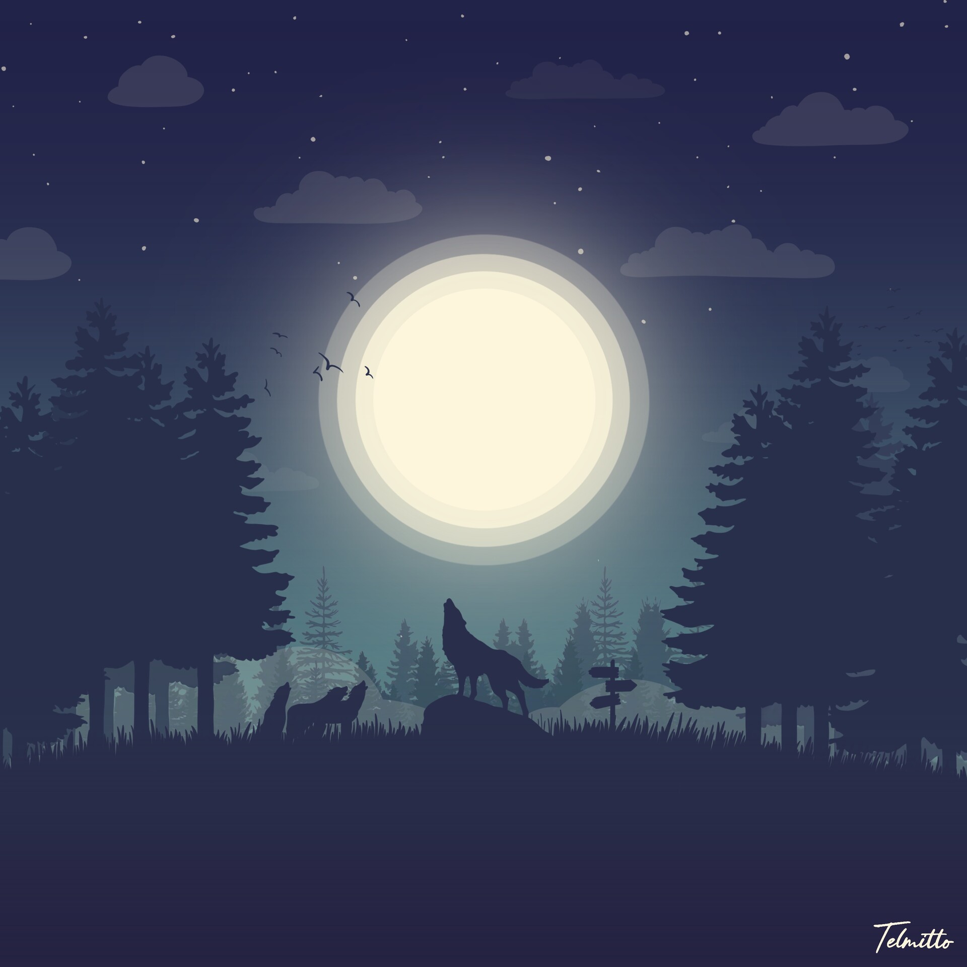 ArtStation - Midnight Wolf