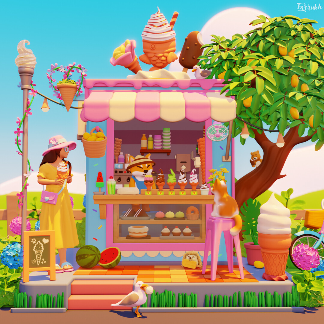 Ice Cream Shop Clipart