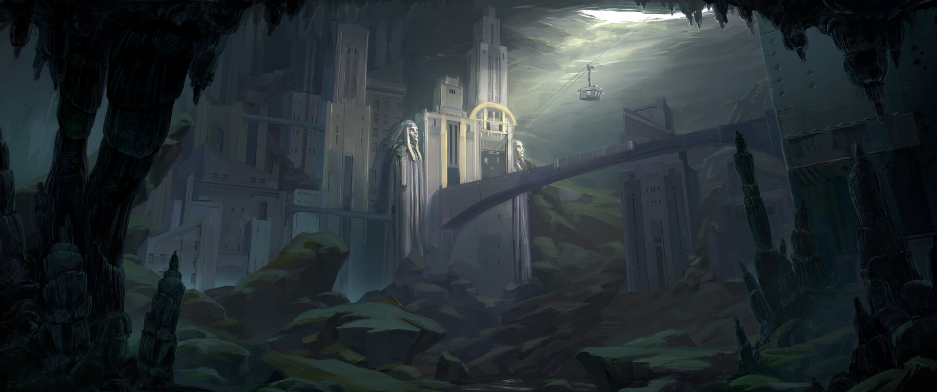 ArtStation - Cave town