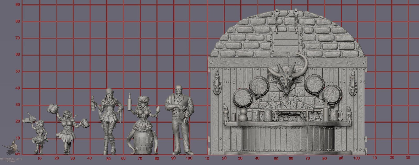 Alain Viesca Arts - DnD/Fantasy Barmaid Bar & Barmaids collection