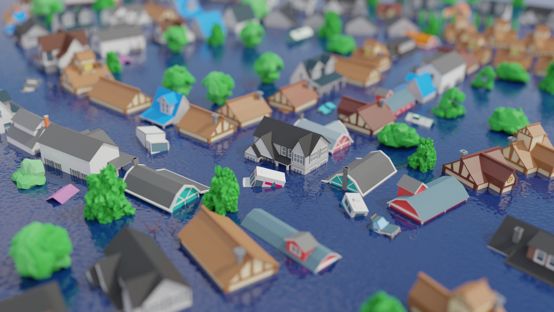 ArtStation - Mini Flooded Town