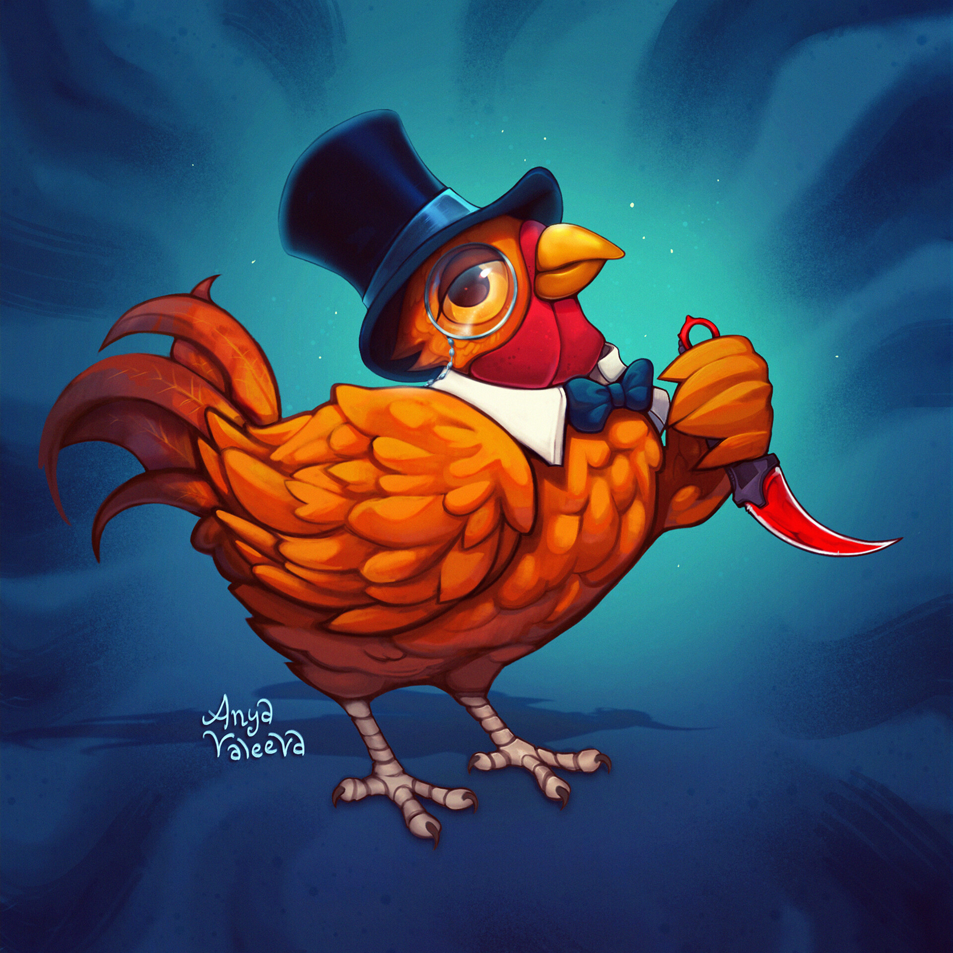 ArtStation - Gentleman Chicken | Commission 2023