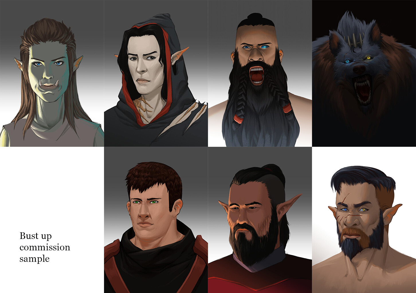 ArtStation - Fantasy portrait bust commission