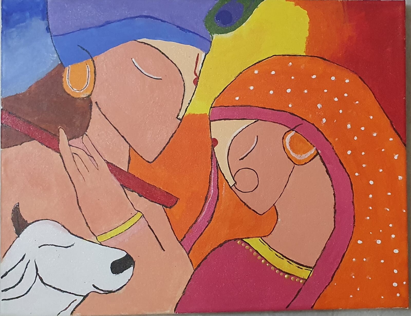 krishna abstract drawing