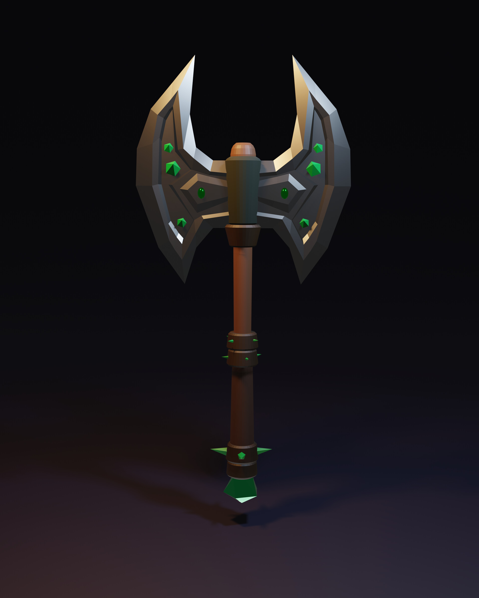 ArtStation - Low Poly War Axe (Blender)