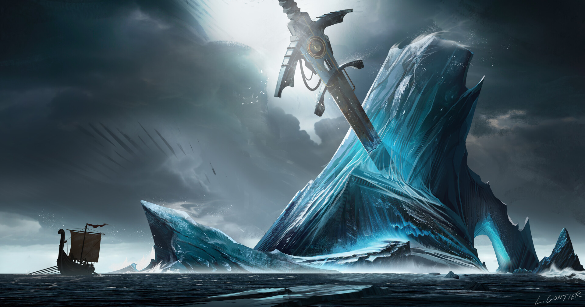 ArtStation - The Fire Giant's Sword - L'épée du Géant de Feu