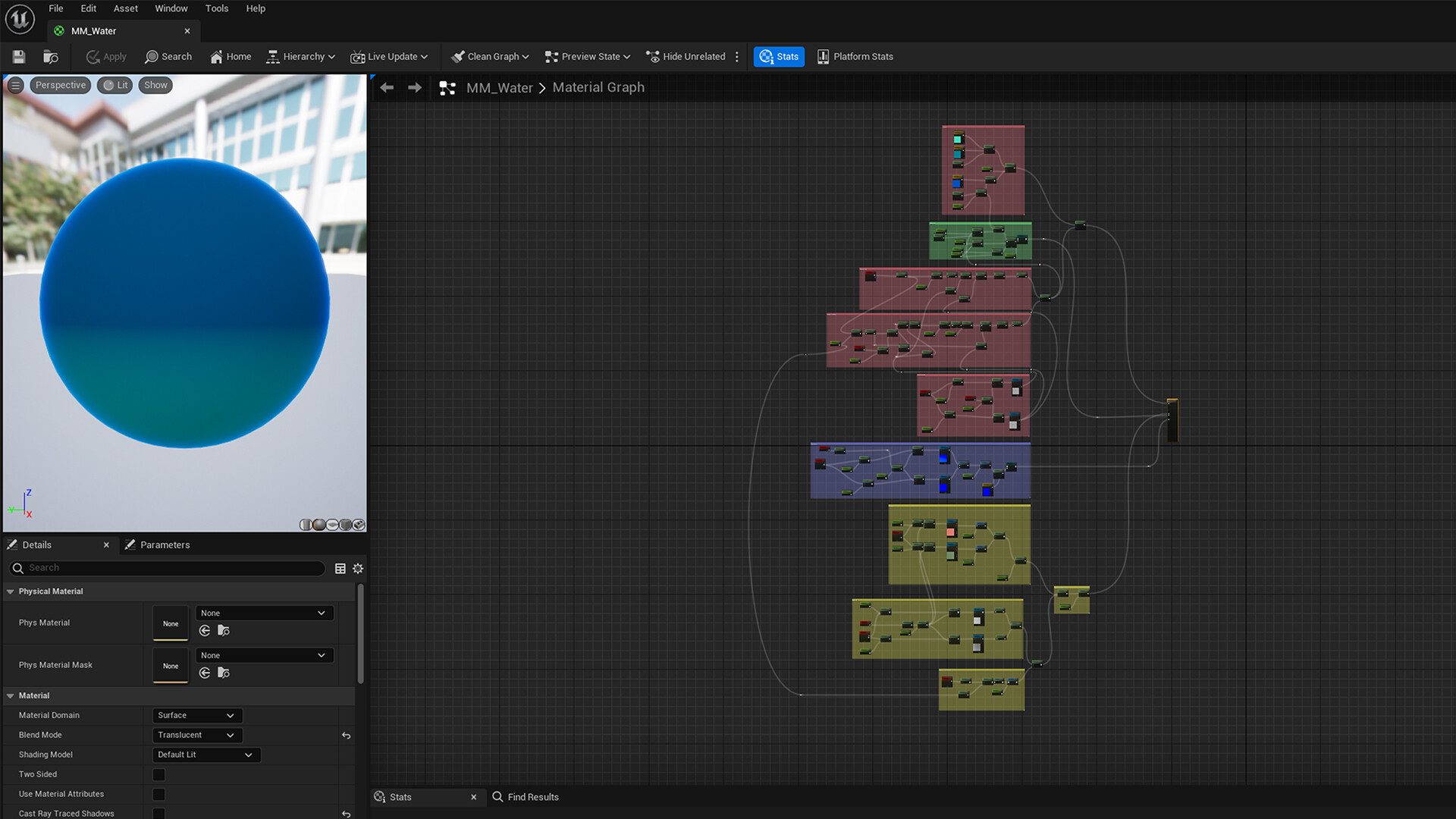 Fabián López Arosa - UE5 - Stylized water material