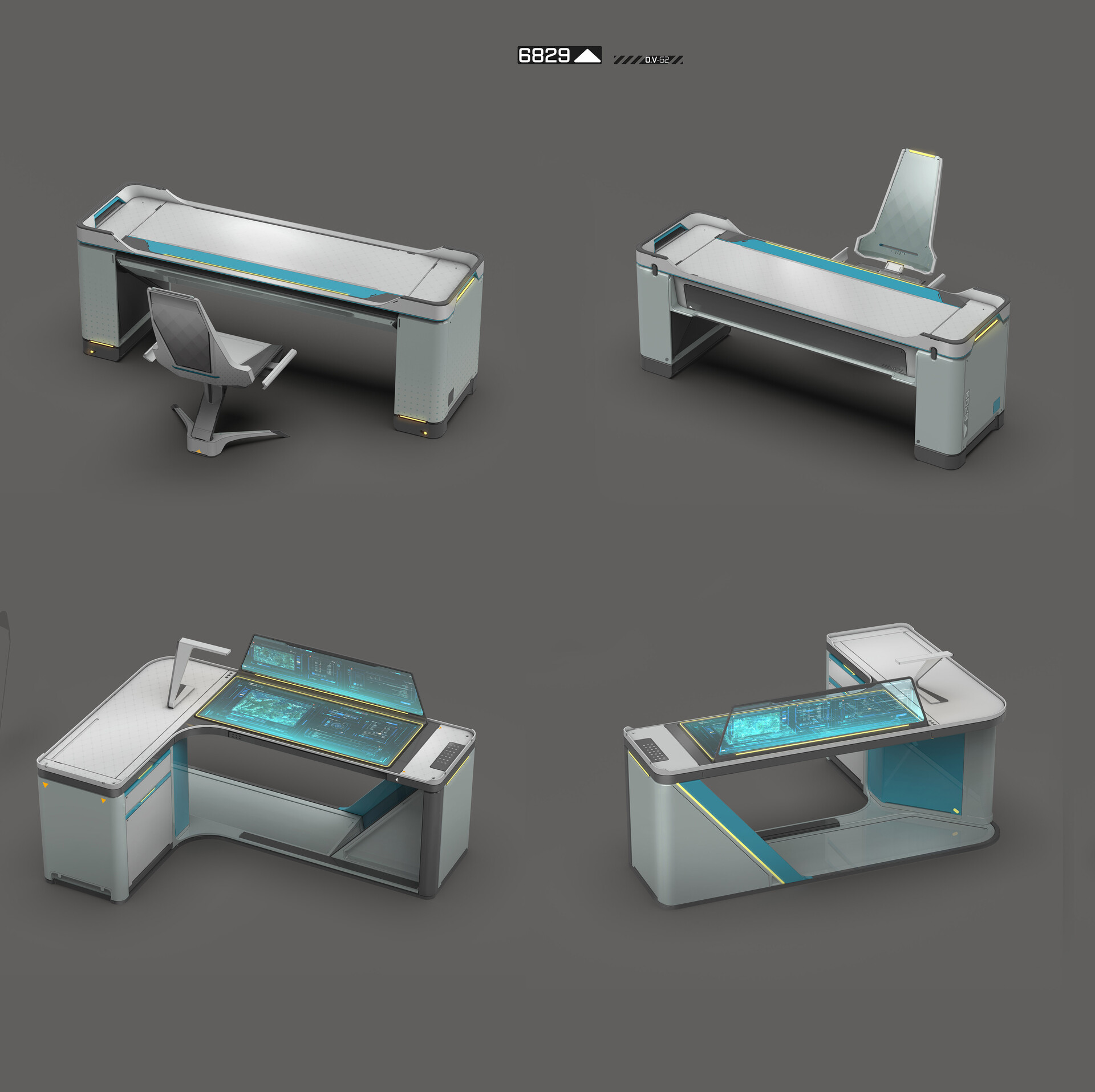 ArtStation - sci-fi furniture