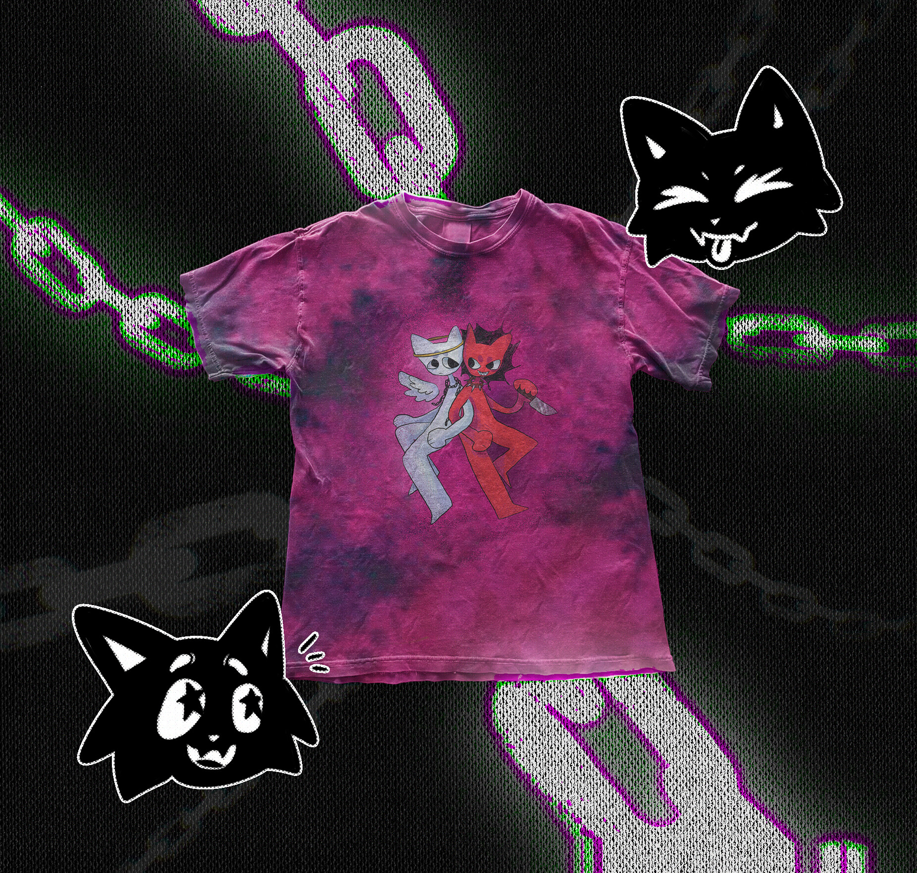 ArtStation - Devil and Angel character illustration (+ t-shirt mockup ...